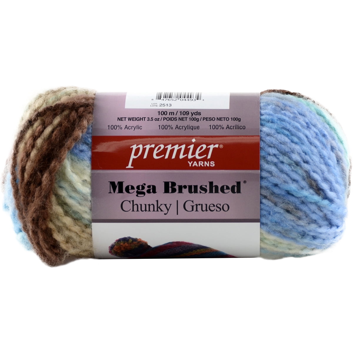 Mega Brushed Chunky Yarn-Tide Pool - Walmart.com