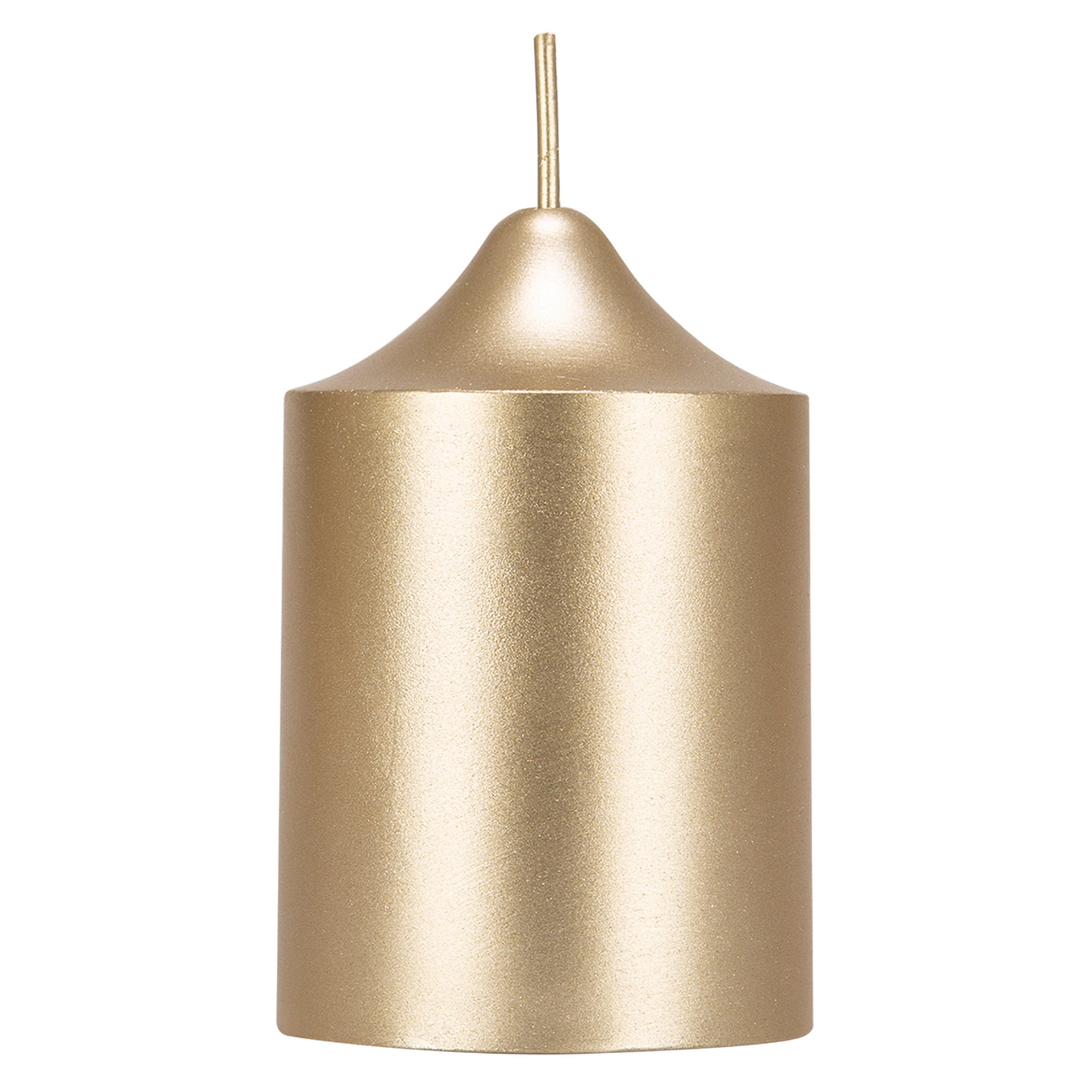 Mega Candles 1 pc Unscented Gold Dome Top Round Pillar Candle, Hand ...