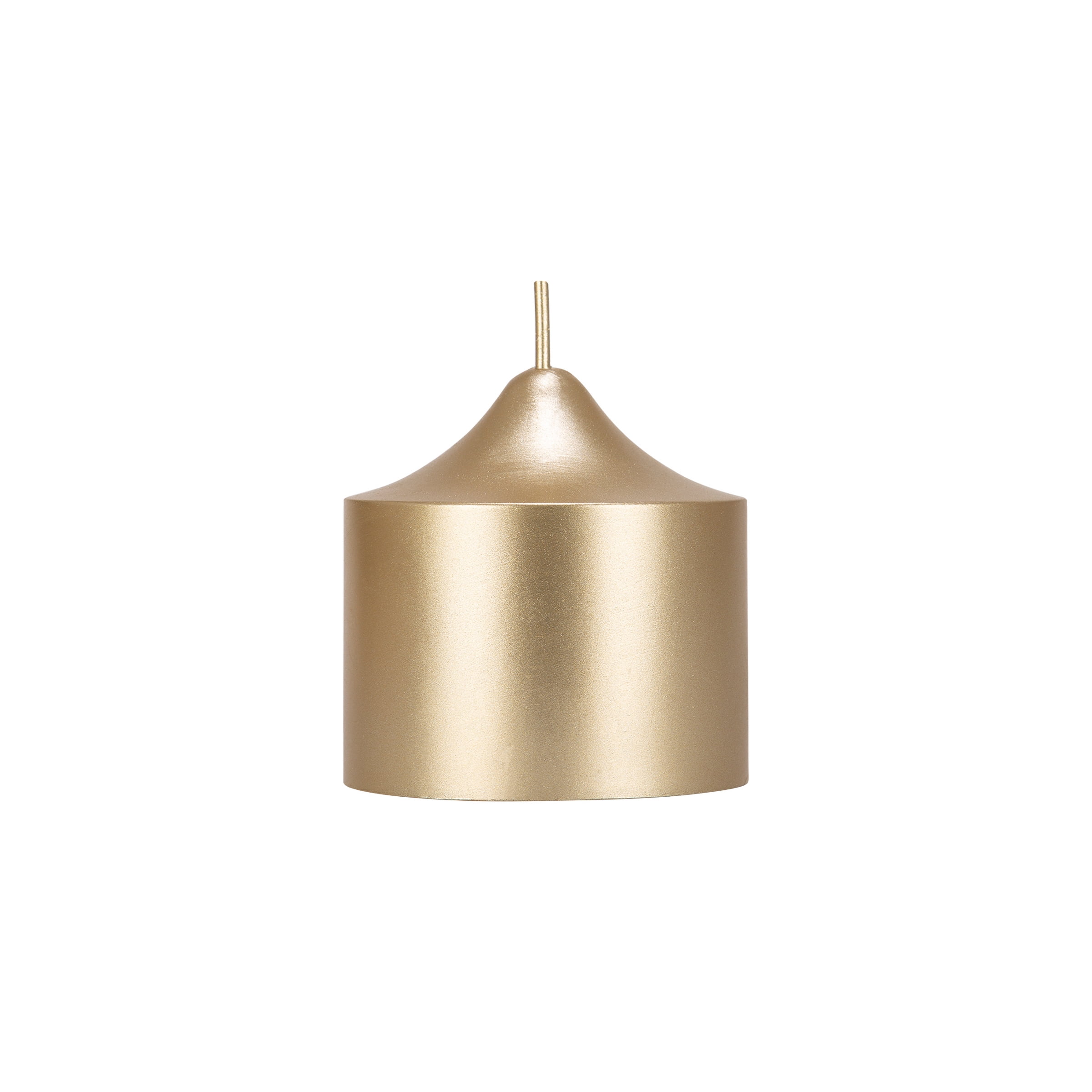 Mega Candles 1 pc Unscented Gold Dome Top Round Pillar Candle, Hand ...