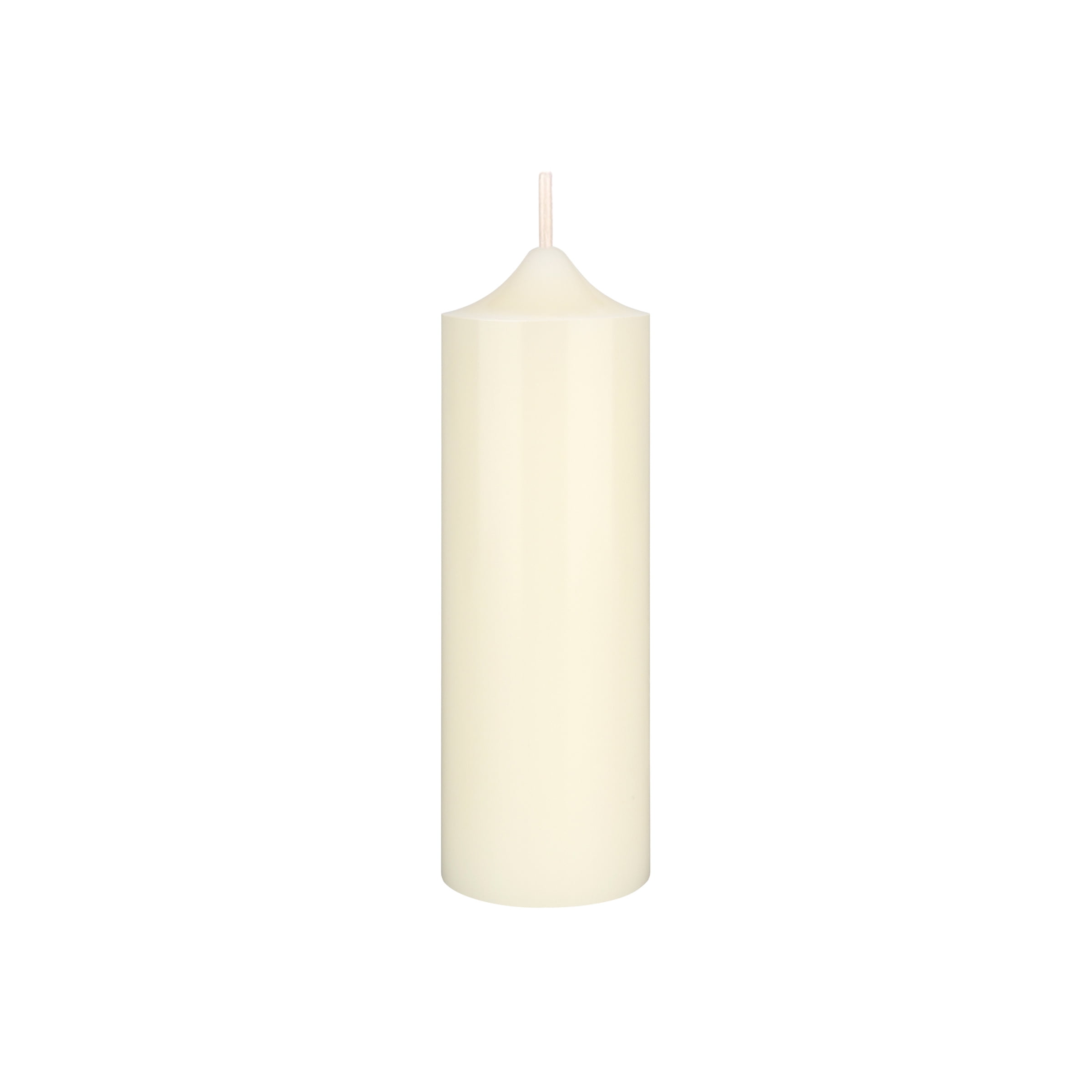 Mega Candles 1 pc Unscented Ivory Dome Top Round Pillar Candle, Hand ...
