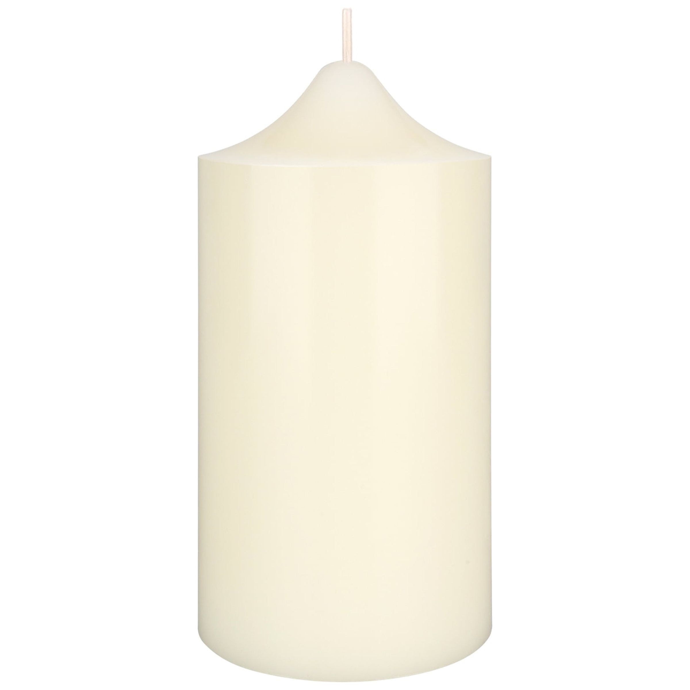 Mega Candles 1 pc Unscented Ivory Dome Top Round Pillar Candle, Hand ...
