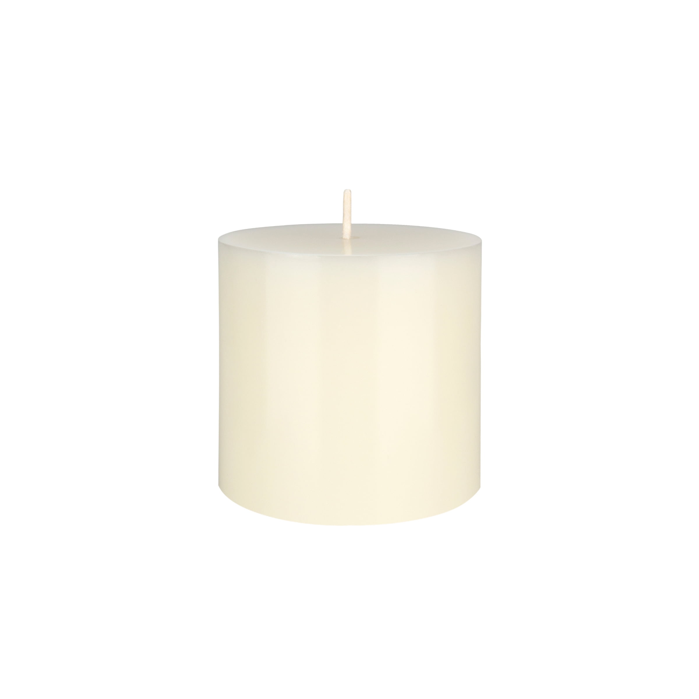 Mega Candles 1 pc Unscented Ivory Round Pillar Candle, Hand Poured ...