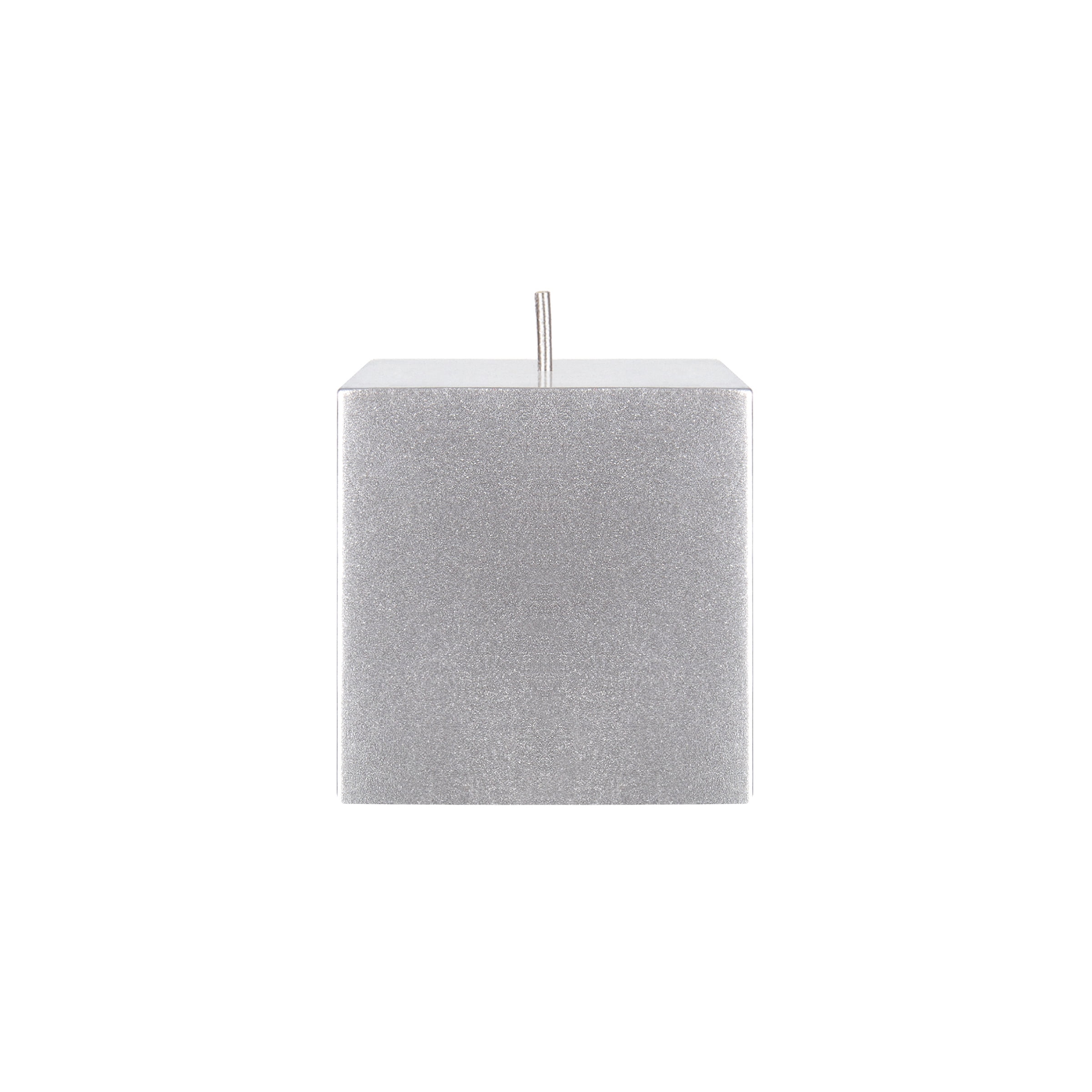 Mega Candles 1 pc Unscented Silver Square Pillar Candle, Hand Poured ...