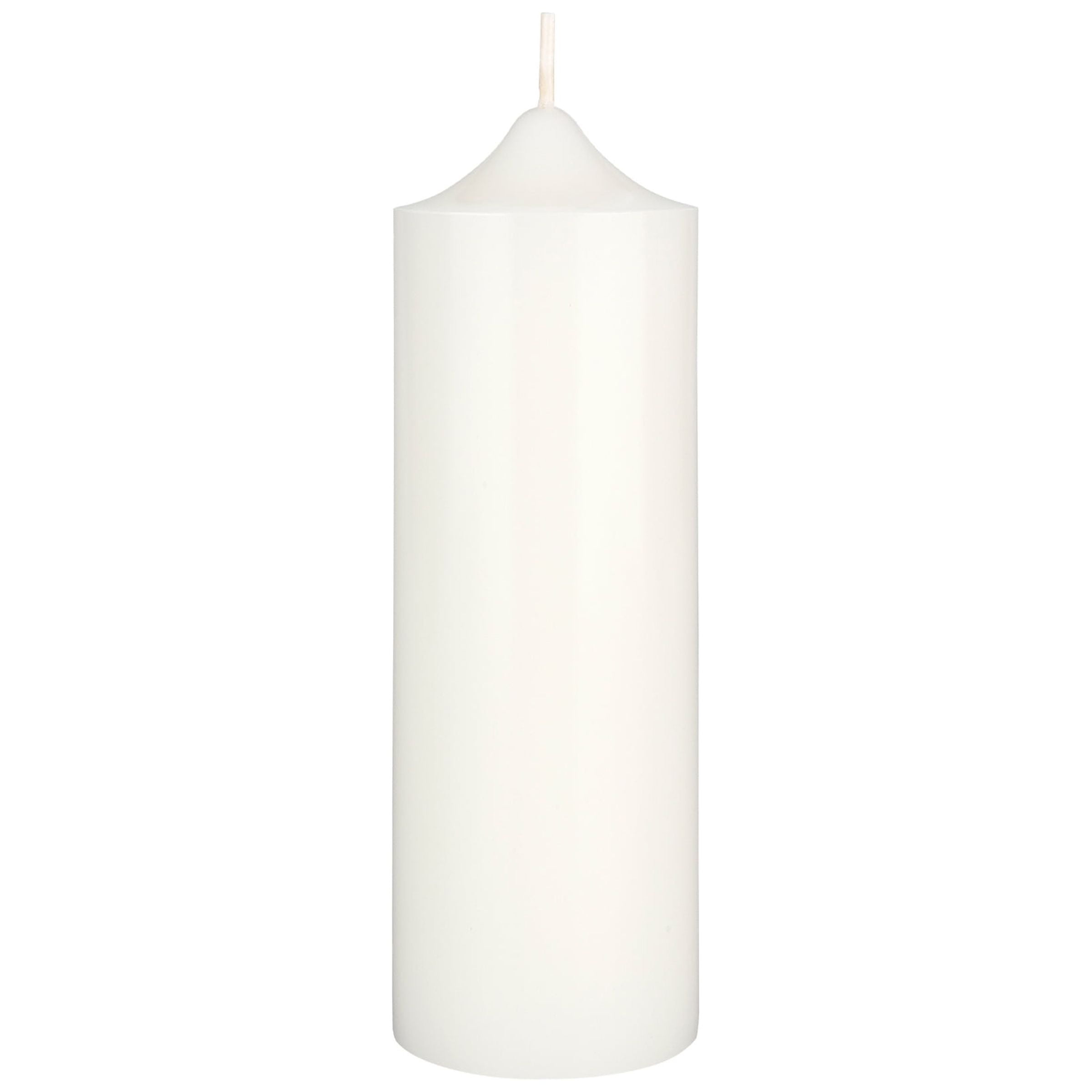 Mega Candles 1 pc Unscented White Dome Top Round Pillar Candle, Hand ...