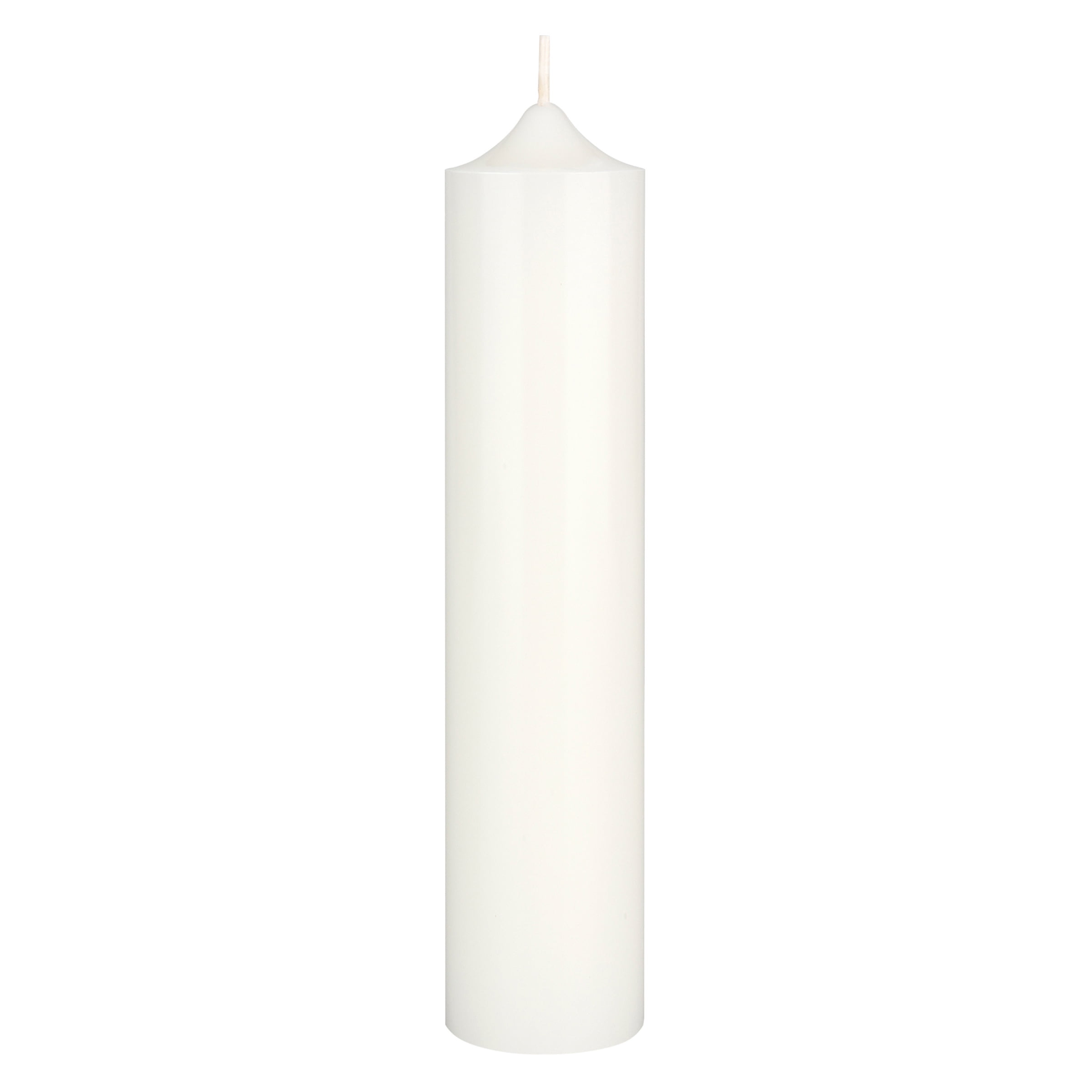 Mega Candles 1 pc Unscented White Dome Top Round Pillar Candle, Hand ...