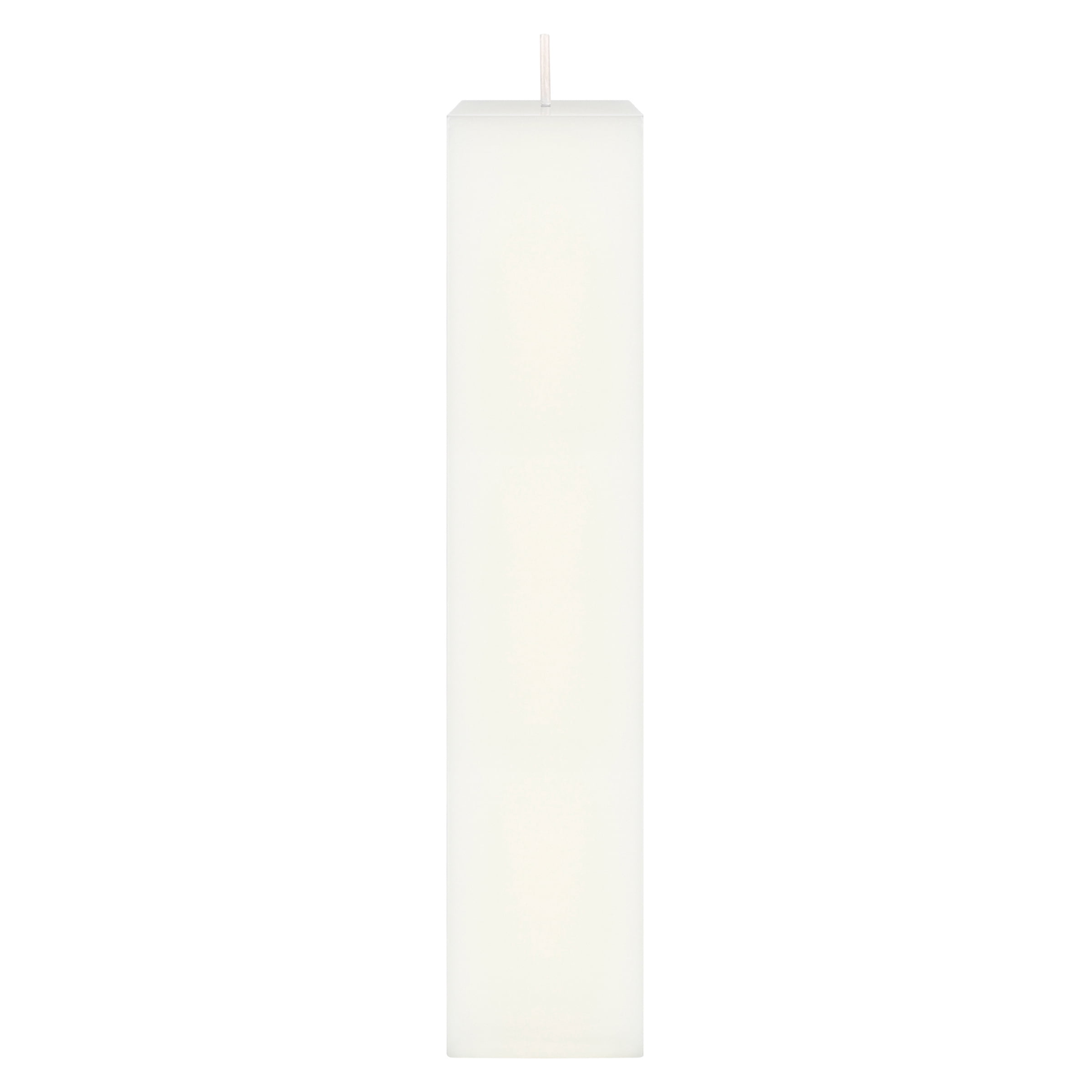 Mega Candles 1 pc Unscented White Square Pillar Candle, Hand Poured ...
