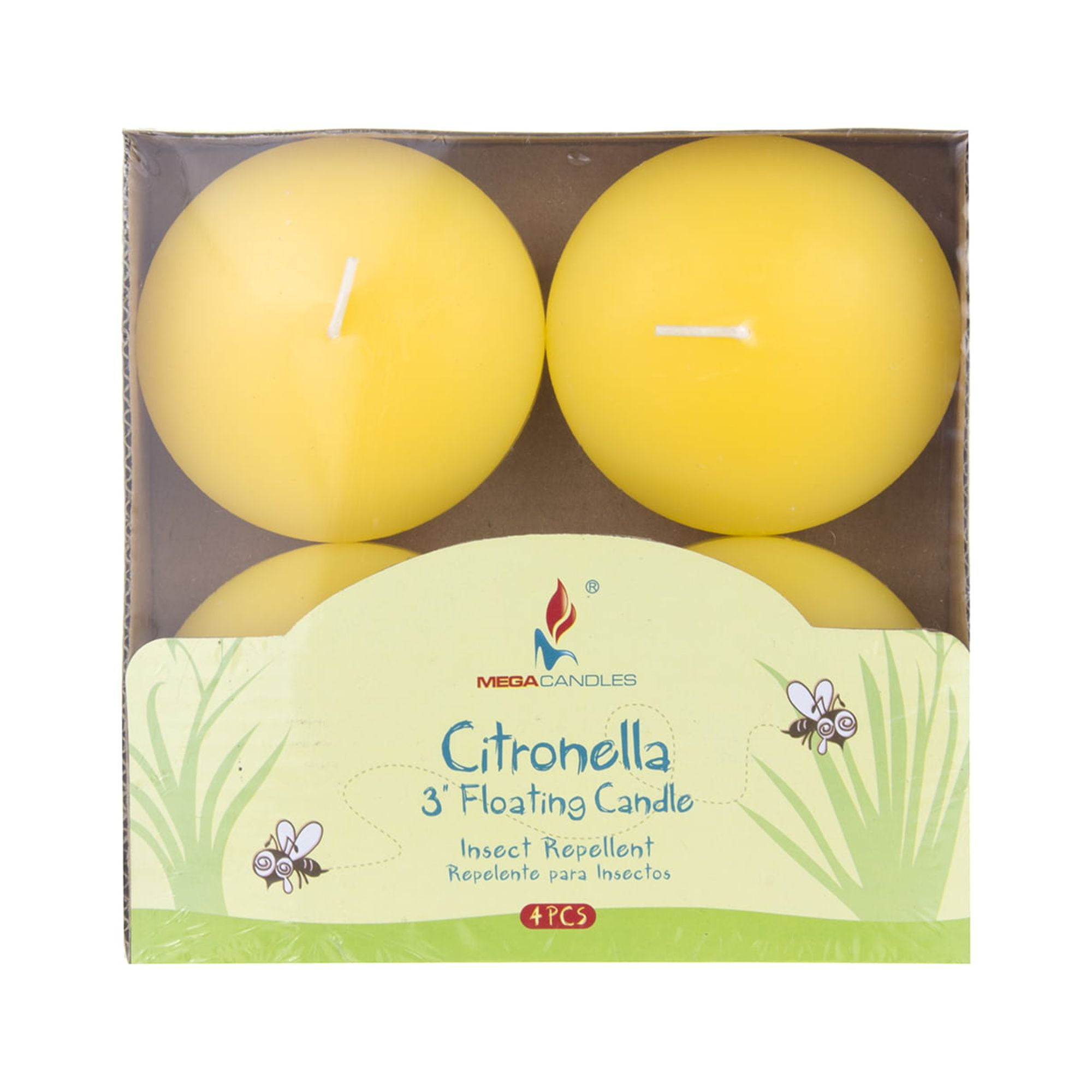 Mega Candles 4 pcs Citronella Floating Disc Candle | Hand Poured Wax ...