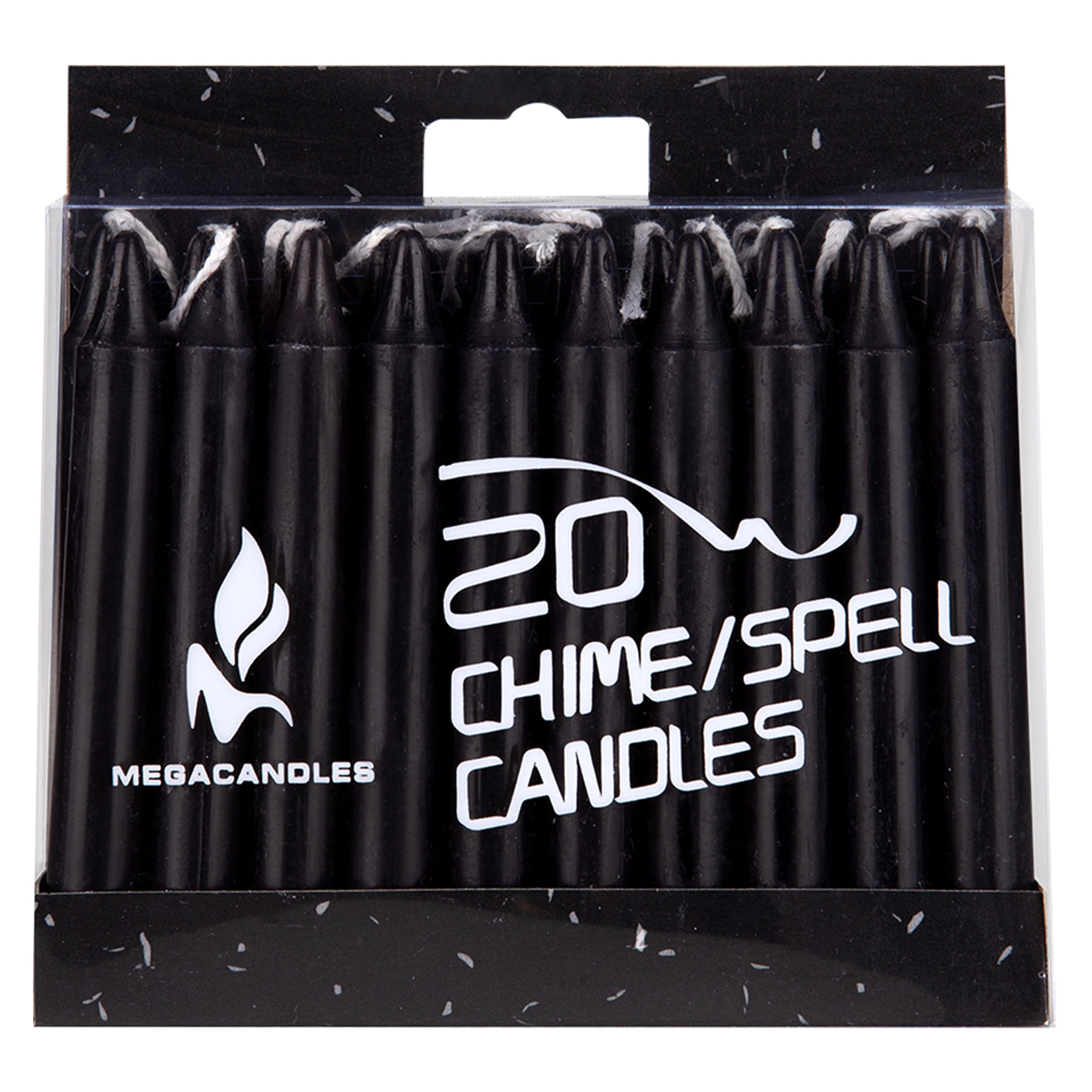 Mega Candles 40 pcs Unscented Black Mini Taper Candle, 4 Inch Tall x 1/ ...