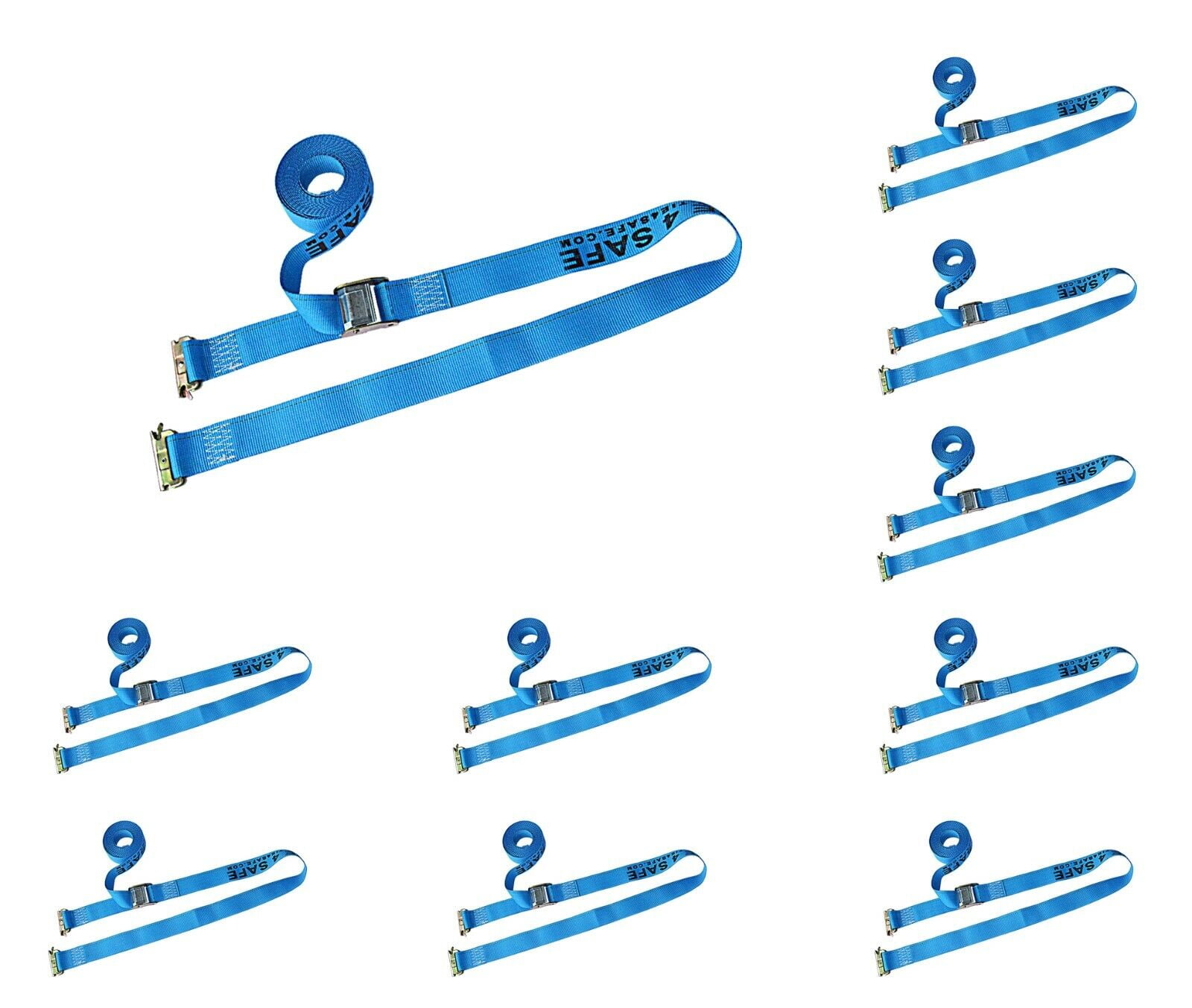 Mega Cargo Control 10 Pack 2" x 20' E-Track Cam Buckle Strap for ...