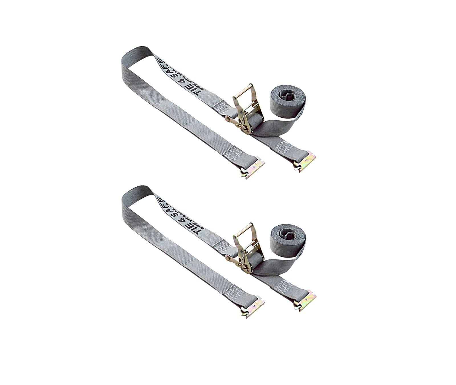 Mega Cargo Control 2 Pack 2" x 16' E-Track Ratchet Tie Down Strap with ...