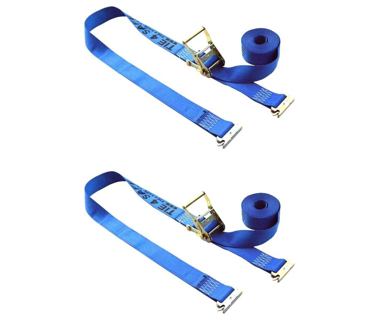 Mega Cargo Control 2 Pack 2" x 20' E-Track Ratchet Tie Down Strap with E-Track Spring Fittings ...