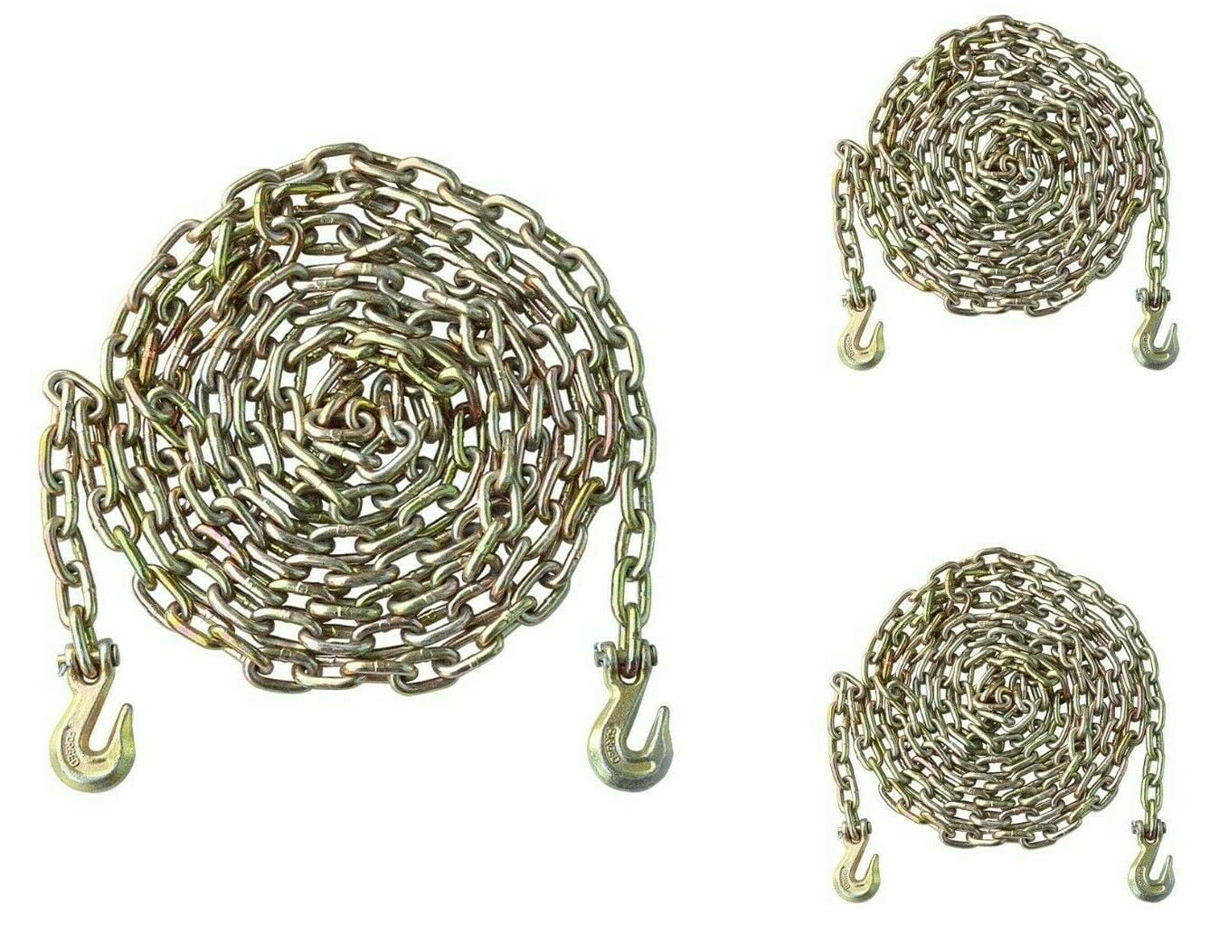 Mega Cargo Control 3 Pack G70 5/16" x 20' Tow Chain Transportation ...