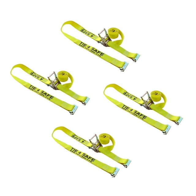 Mega Cargo Control 4 Pack 2" x 12' E-Track Ratchet Tie Down Strap with ...