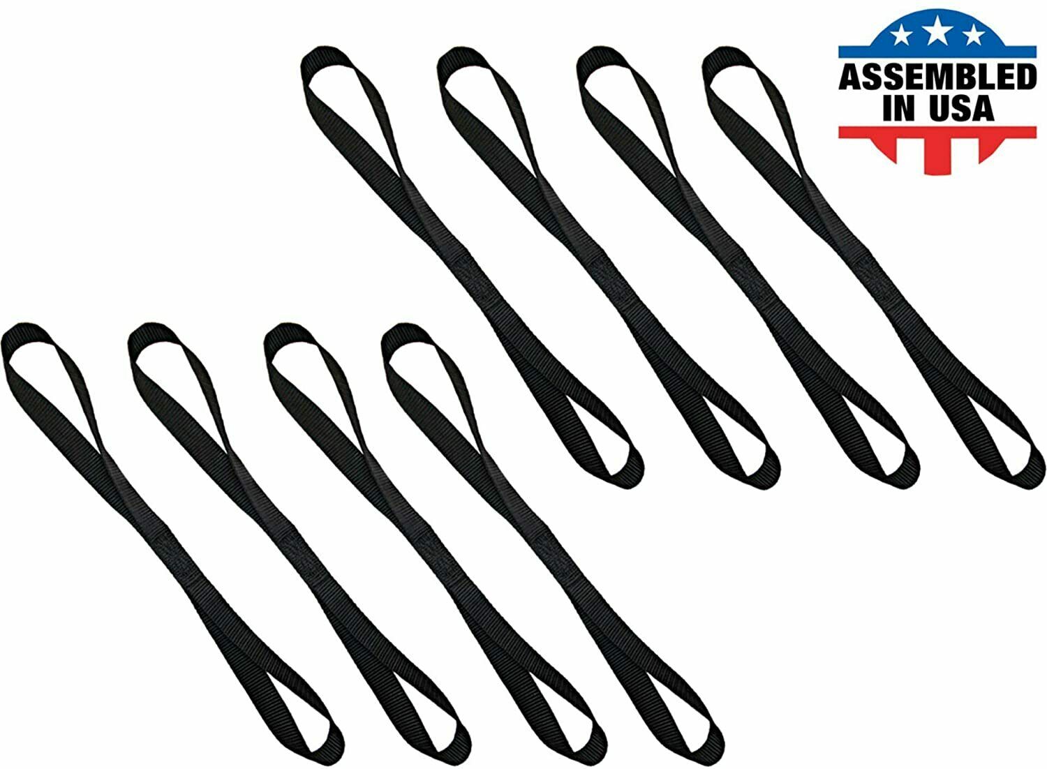 Mega Cargo Control USA 1" x 18" Soft Loop Tie Down Strap - (8 Pack) WLL ...