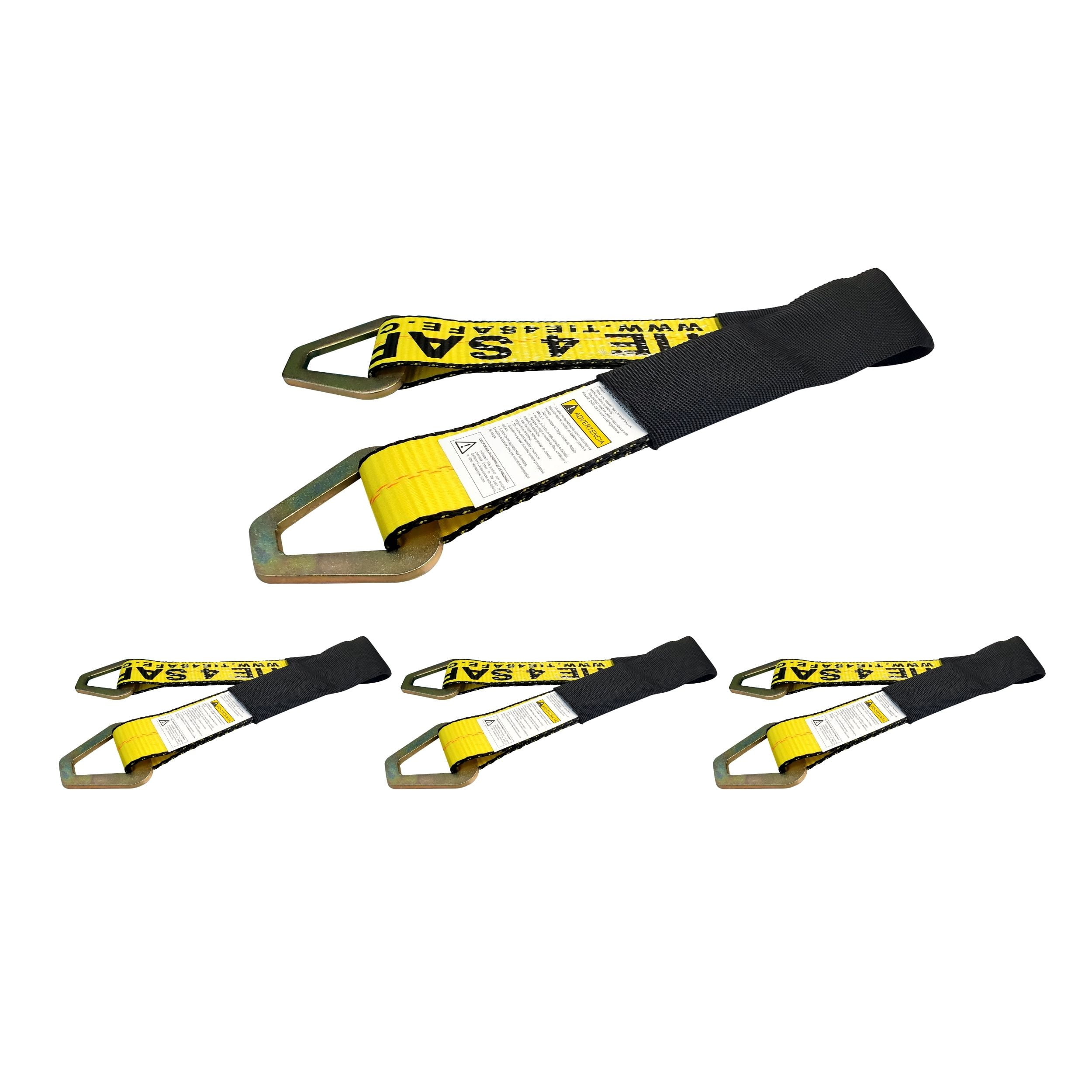 Mega Cargo Control USA 2” x 24” Off-Road Axle Tie-Down Straps (4-Pack ...