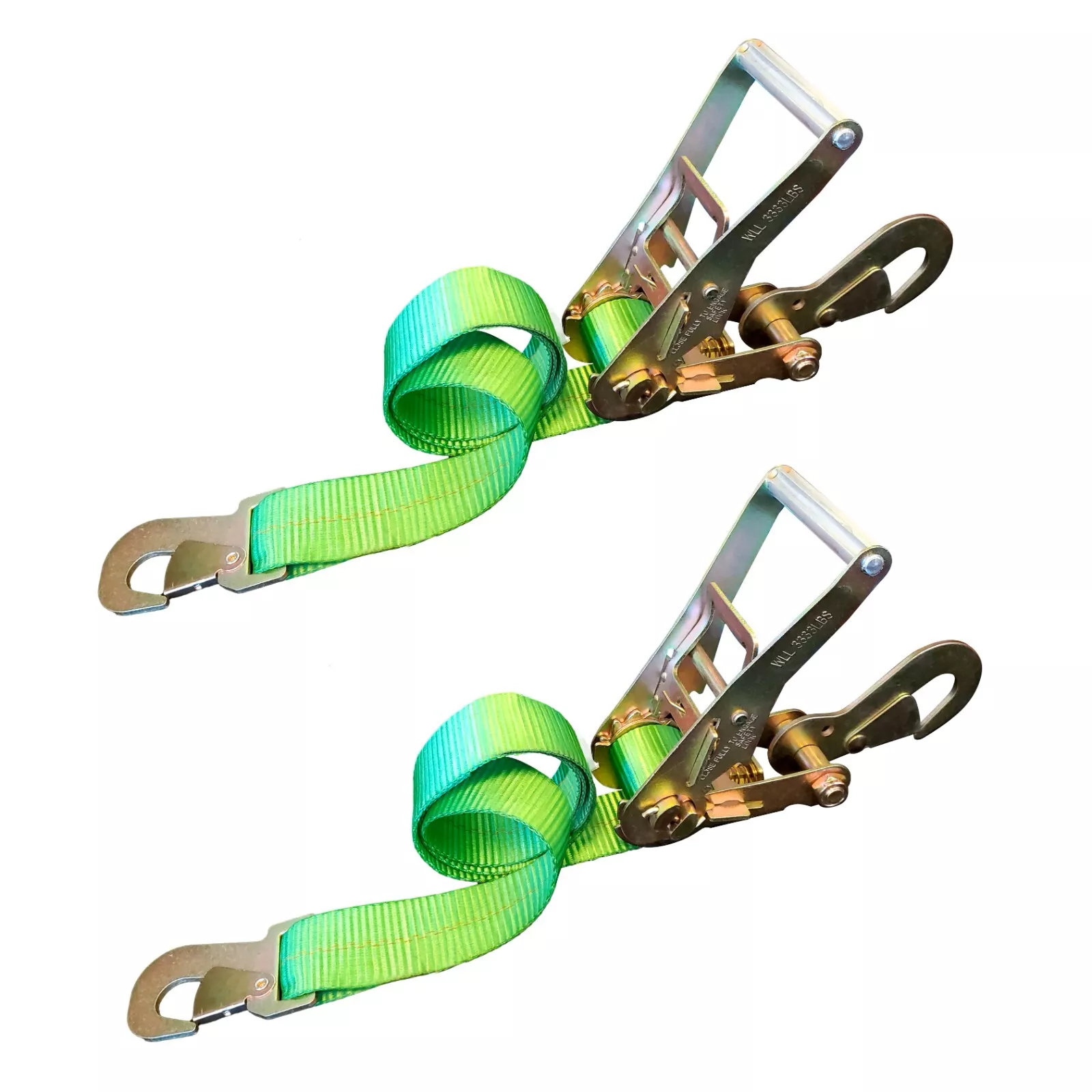 Mega Cargo Control USA 2" x 8' Off-Road Ratchet Strap W/ Snap Hook - (2 ...