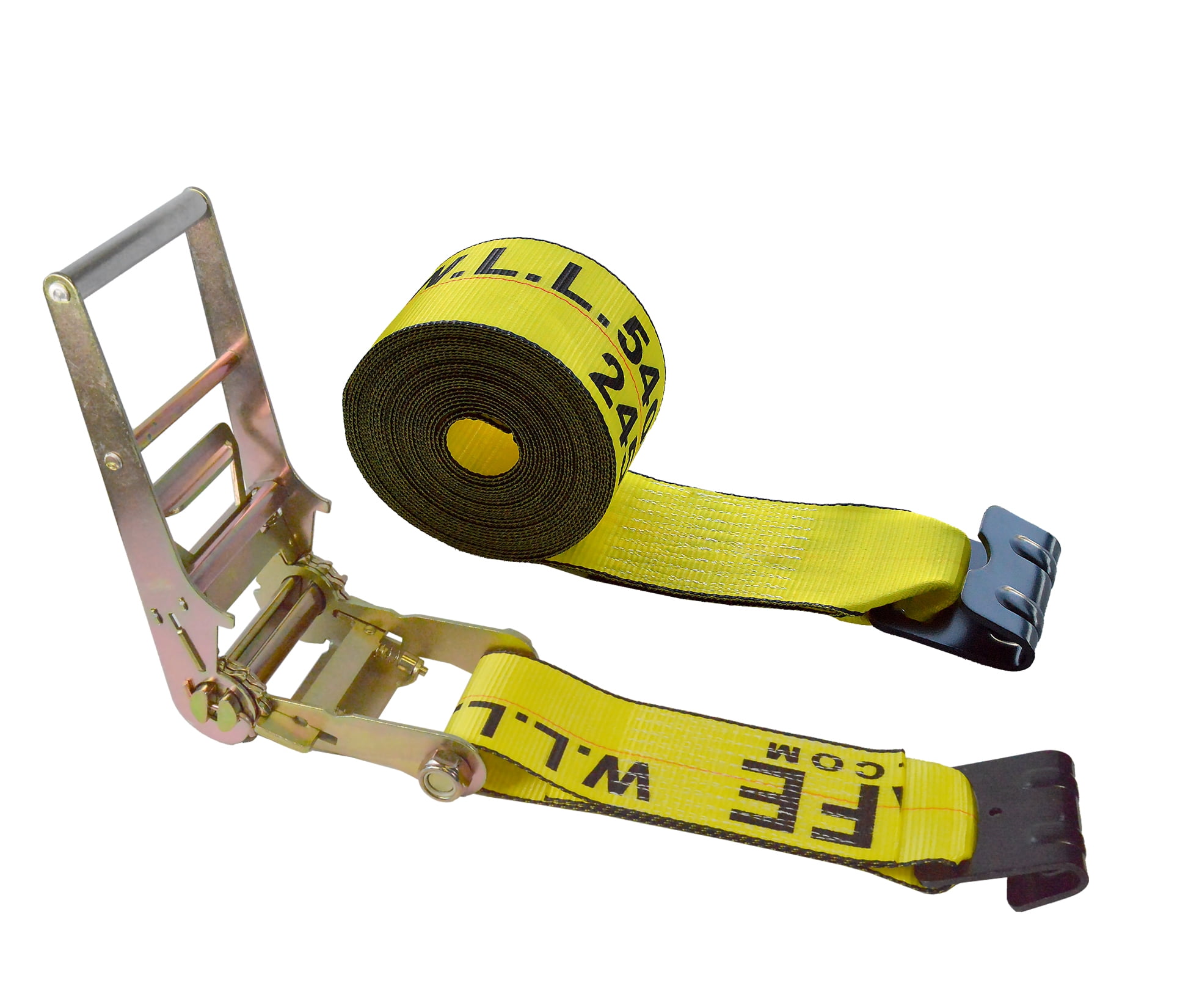 Mega Cargo Control USA 4" x 40' Ratchet Strap Flat Hook Farm Trailer ...