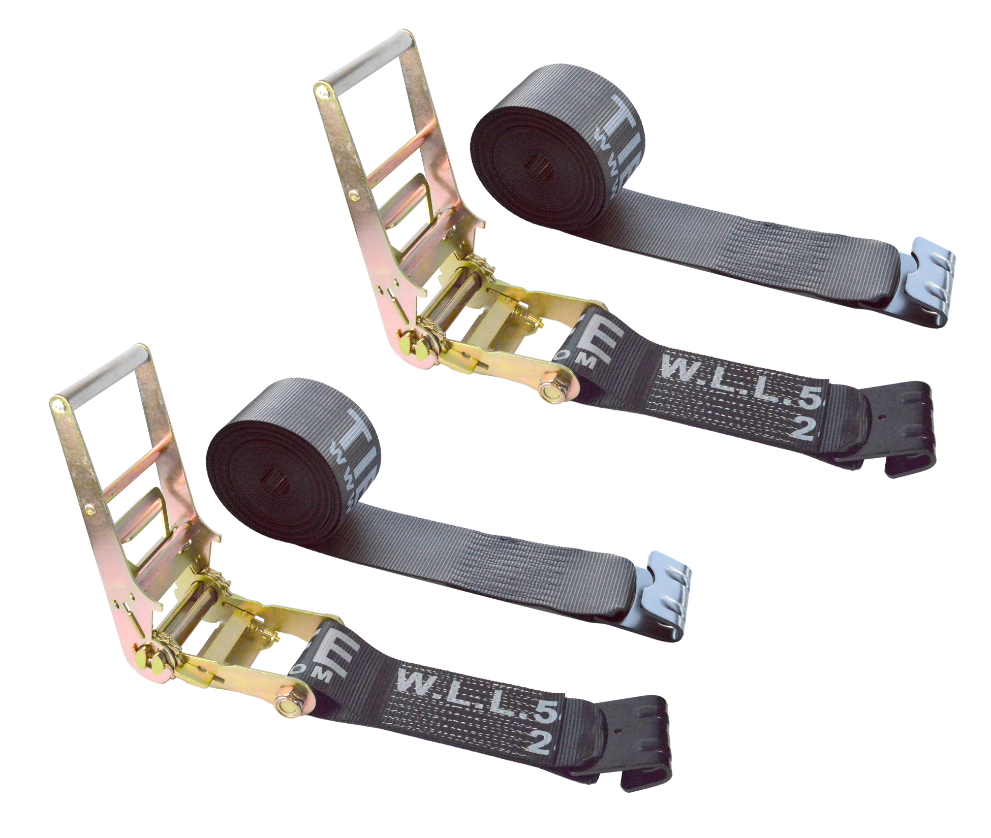 Mega Cargo Control USA 4" x 50' Ratchet Strap Flat Hook Farm Trailer ...