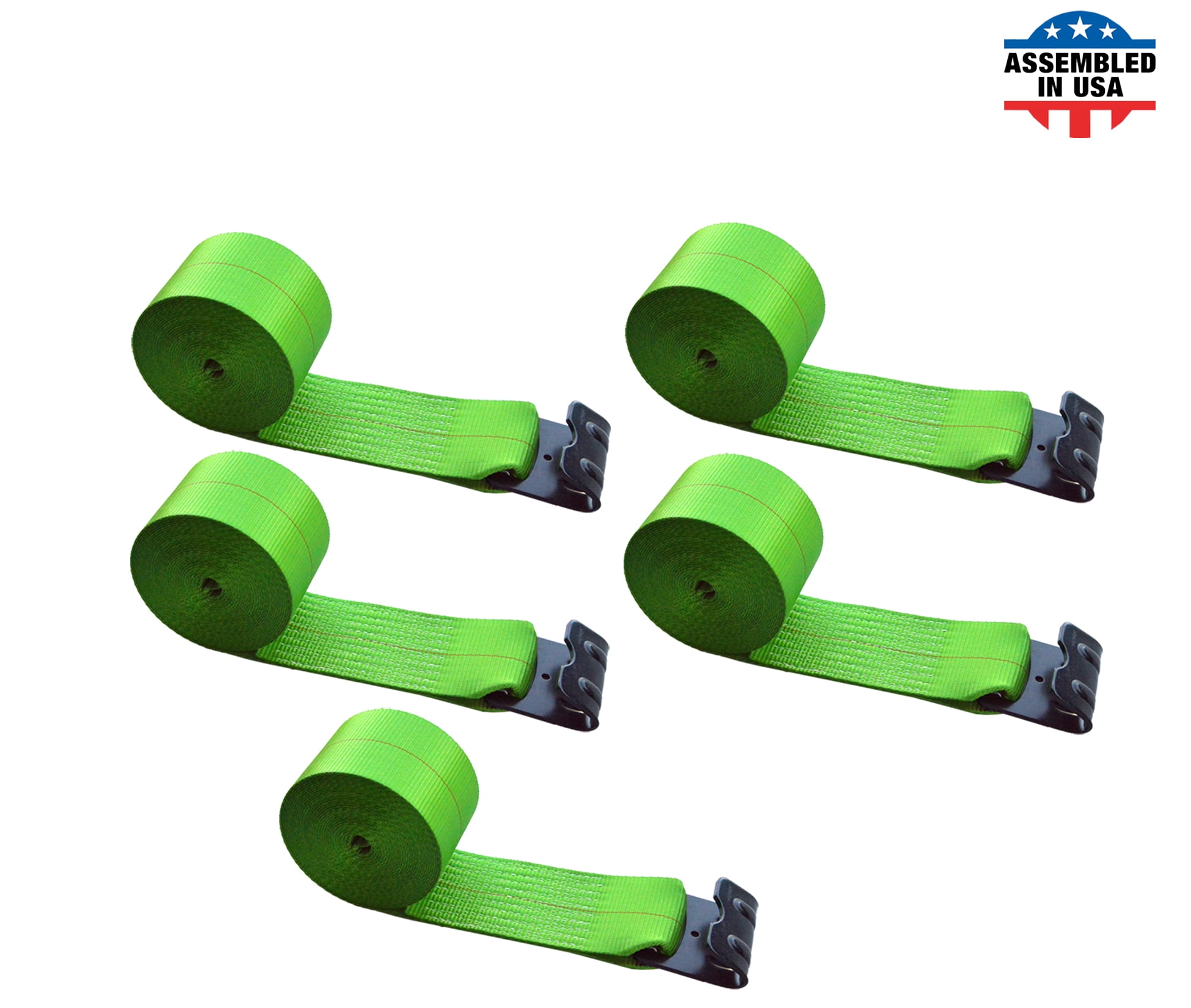 Mega Cargo Control USA 5-Pack Heavy Duty 4" x 30' Winch Tie Down Strap ...