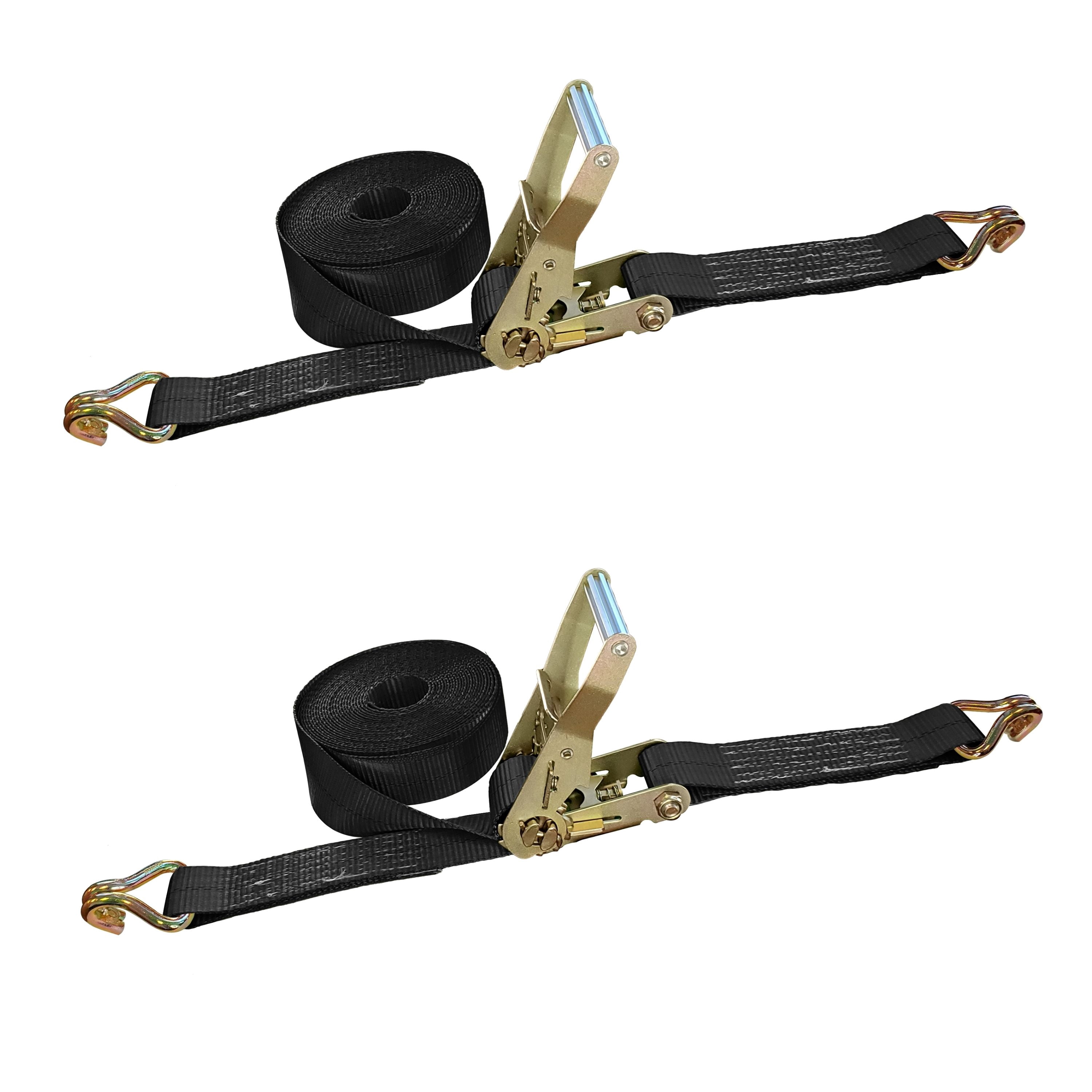 Mega Cargo Control USA Heavy Duty 2" x 40' 50' 60' Ratchet Strap J Hook ...