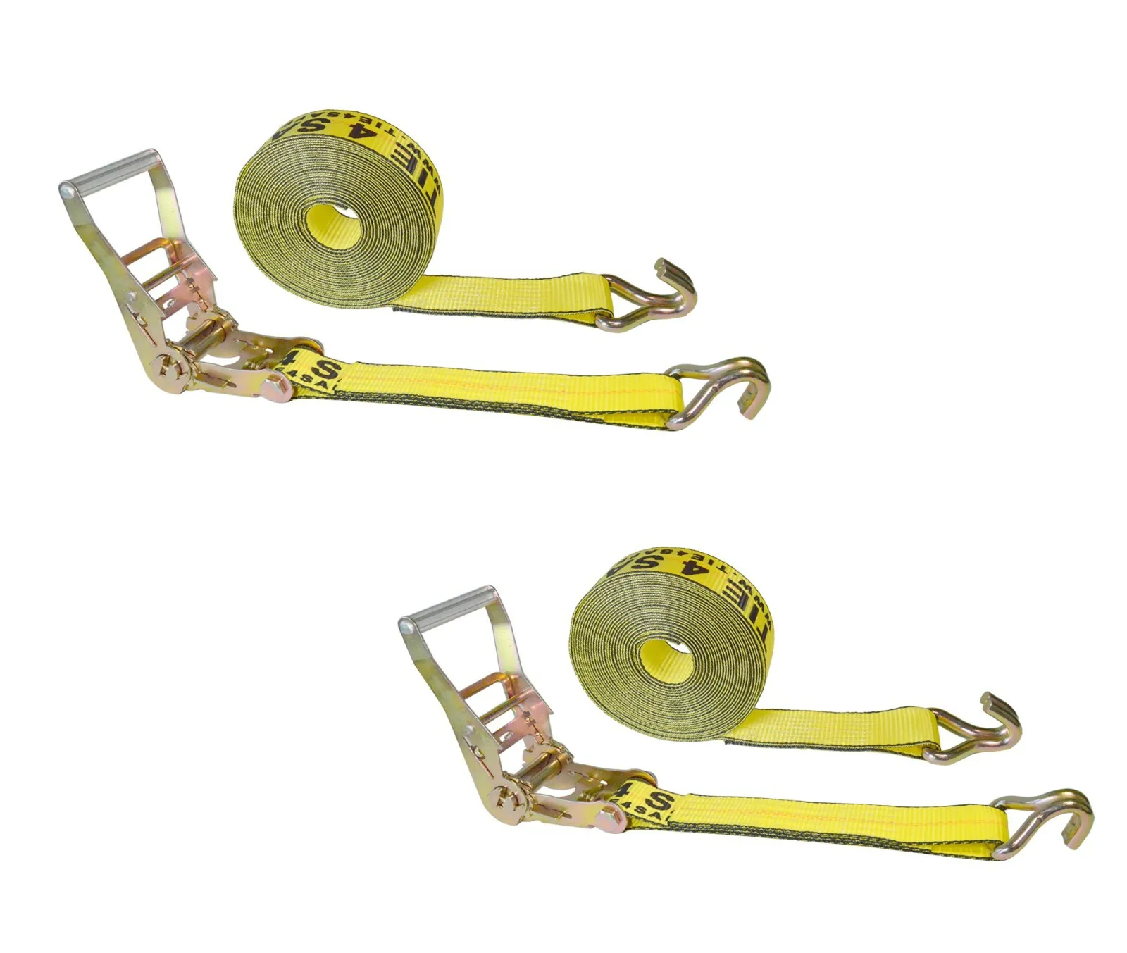 Mega Cargo Control USA Heavy Duty 2" x 40' Ratchet Strap J Hook Flatbed ...