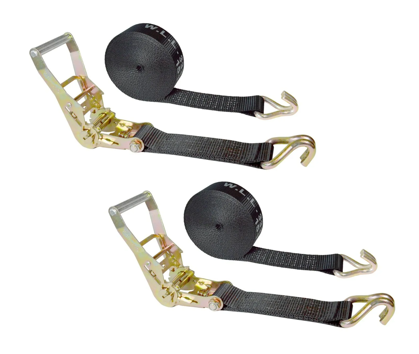 Mega Cargo Control USA Heavy Duty 2" x 50' Ratchet Strap J Hook Flatbed ...