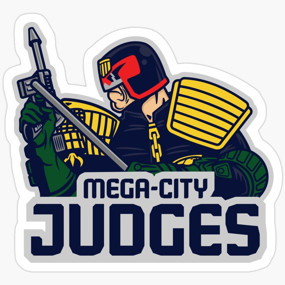 Mega City Judges Sticker Phone Decal Water Bottle Stickers Car Decals ...