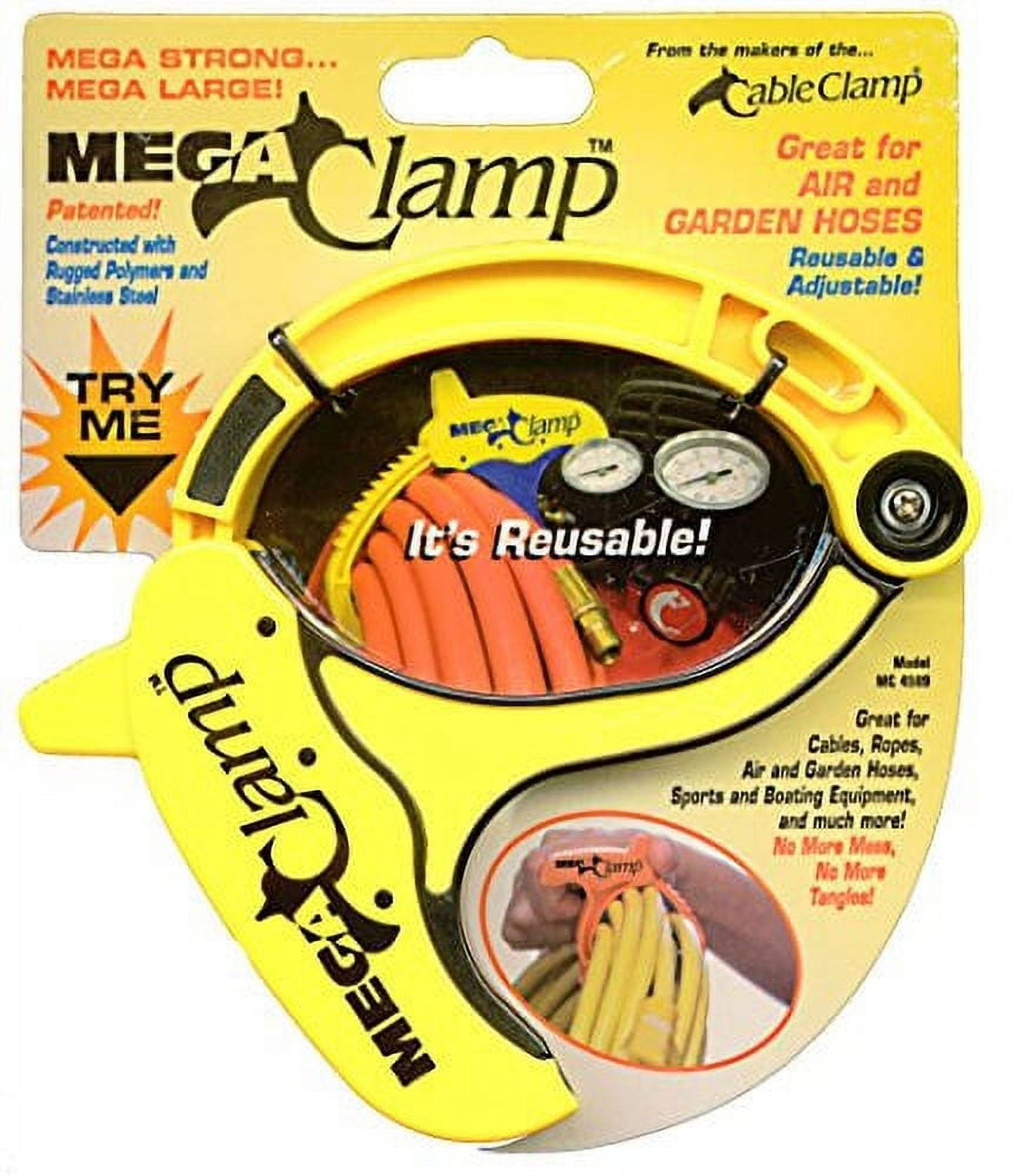 Mega Clamp Cord, Rope & Hose Organizer - Yellow - Walmart.com