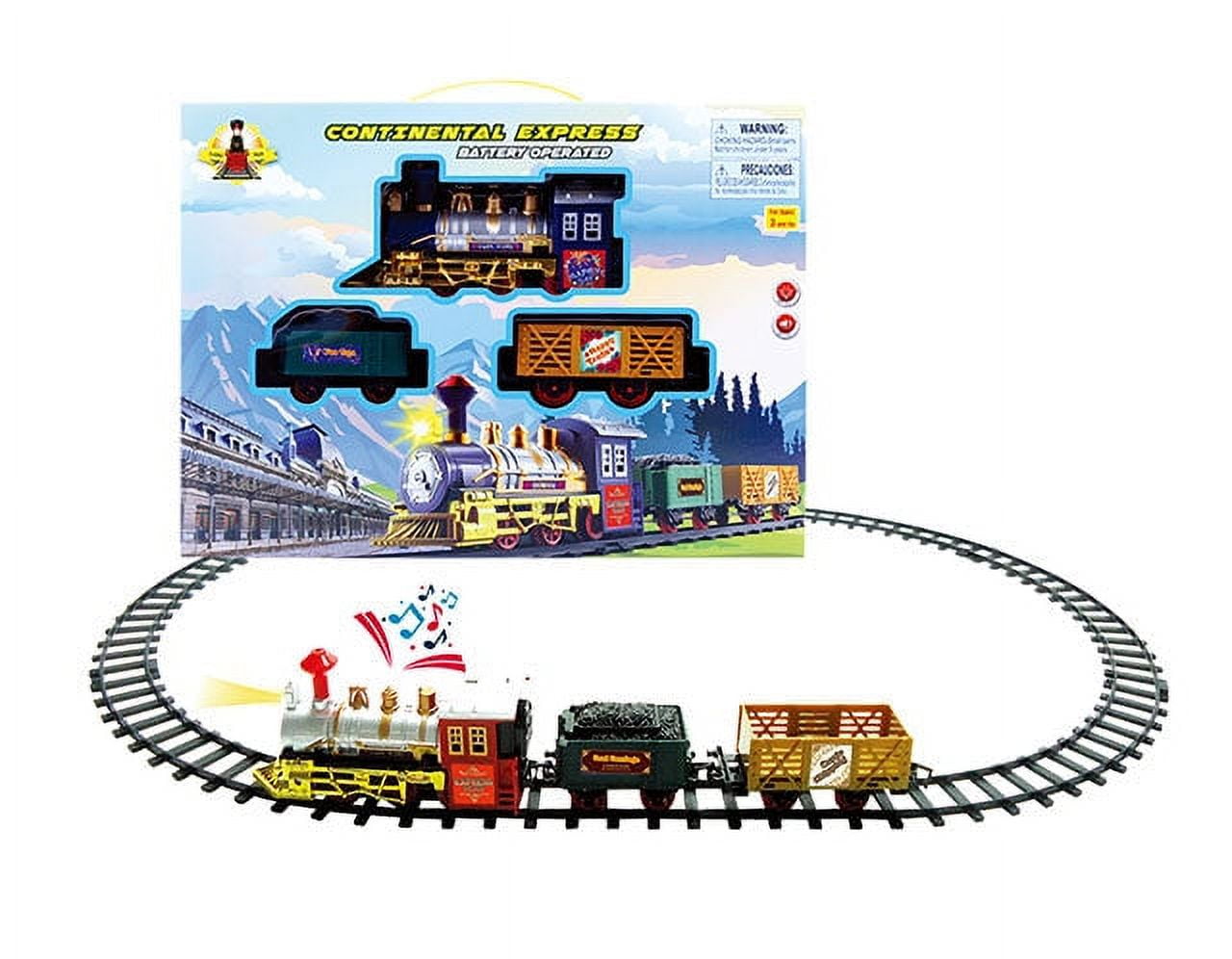 Mega Classic Train Set With Accessories, 20 Pcs Plat Set, Light, Sound ...