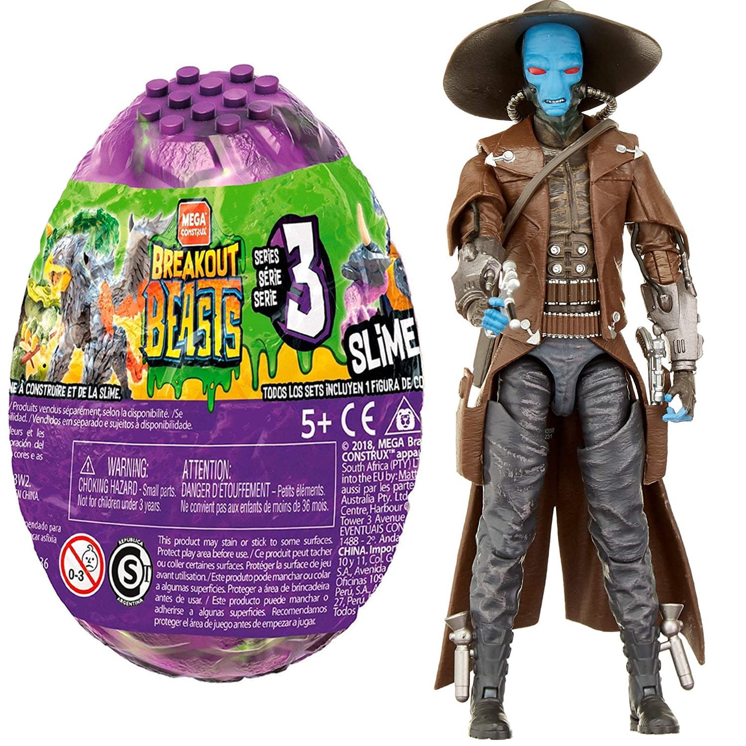 Mega Construx Breakout Beasts Goldengrowl+ The Black Series Cad Bane ...