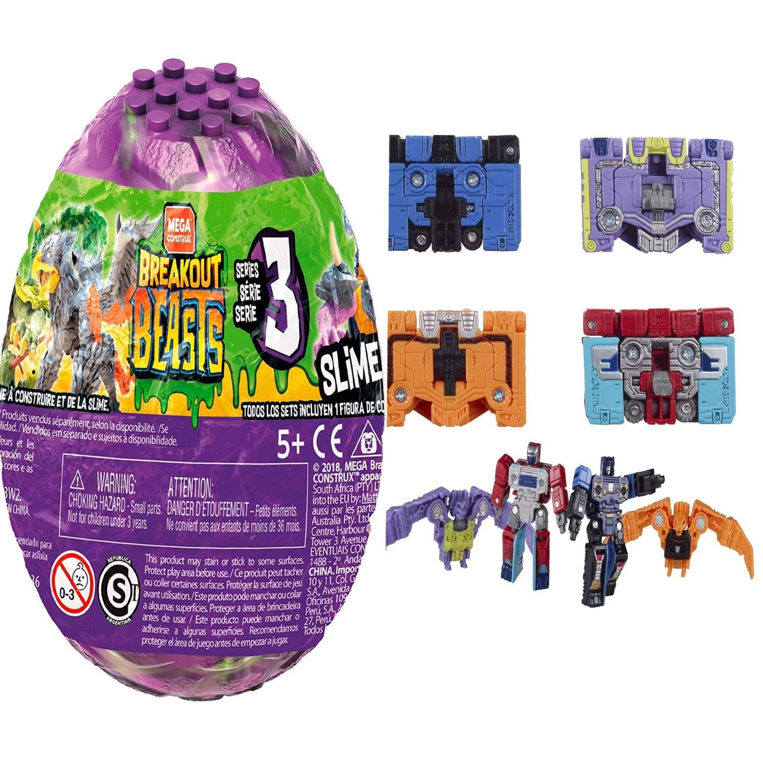 Mega Construx Breakout Beasts Goldengrowl+ Transformers Micromaster WFC ...