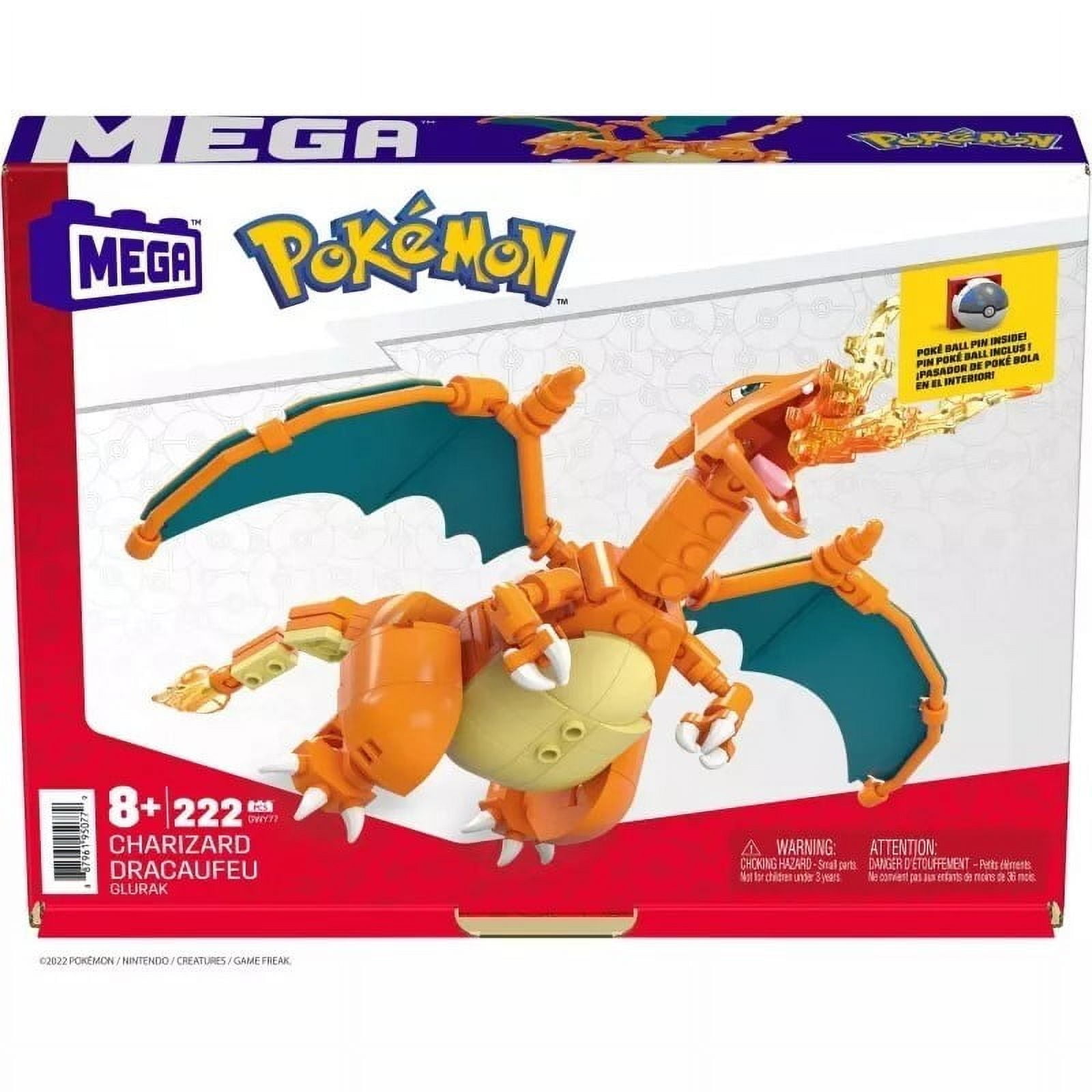Mega Construx Charizard Orange Set - Pokémon Building Blocks for ...