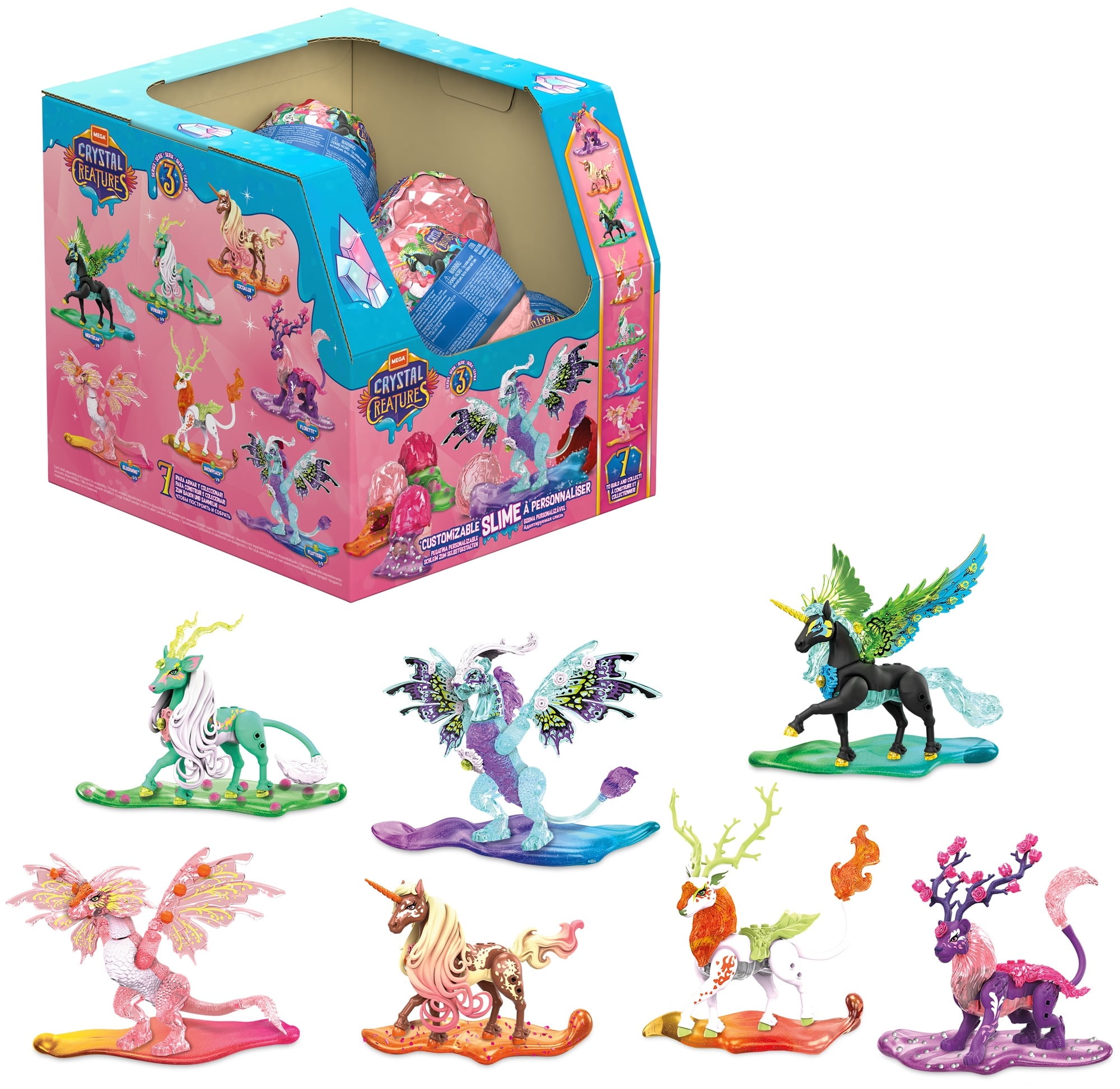 Mega Construx Crystal Creatures Construction Set with 1 Buildable ...
