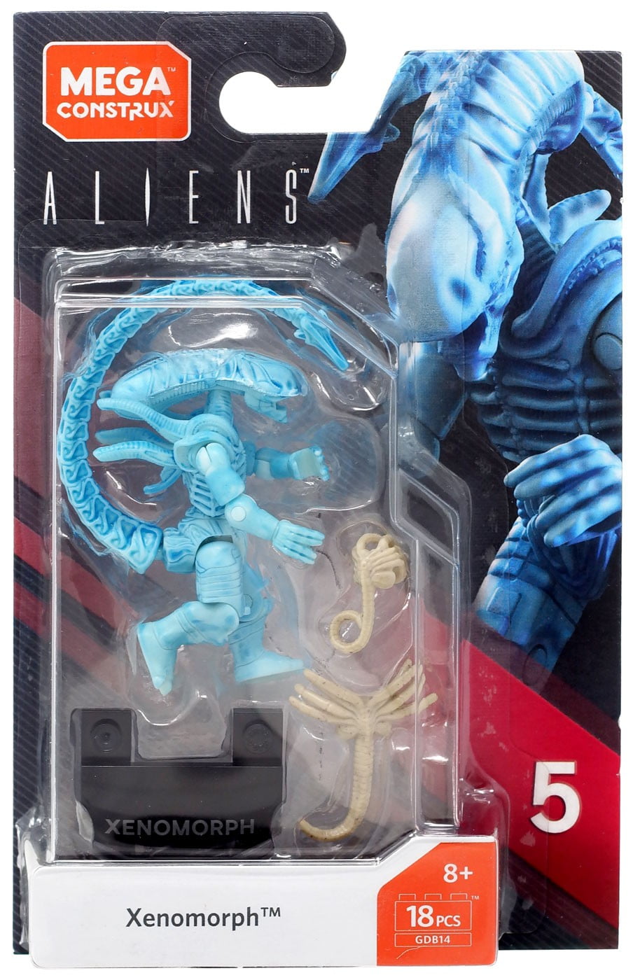 Mega Construx Heroes Aliens Transparent Blue Xenomorph, Building Toys ...
