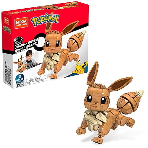 Mega Construx Pokémon Eevee Building Block Kit, 11-Inch Jumbo Construction Set Toy - Walmart.com