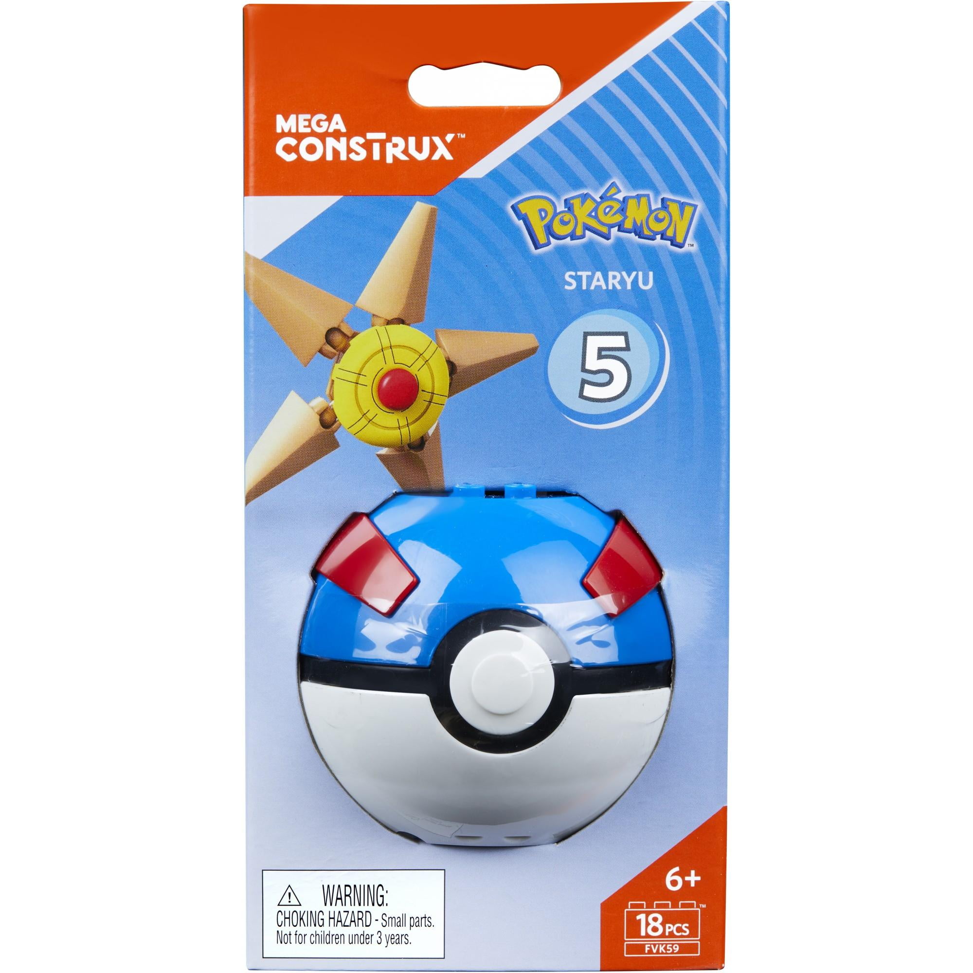 Mega Construx Pokemon Buildable Staryu Figure & Poke Ball - Walmart.com