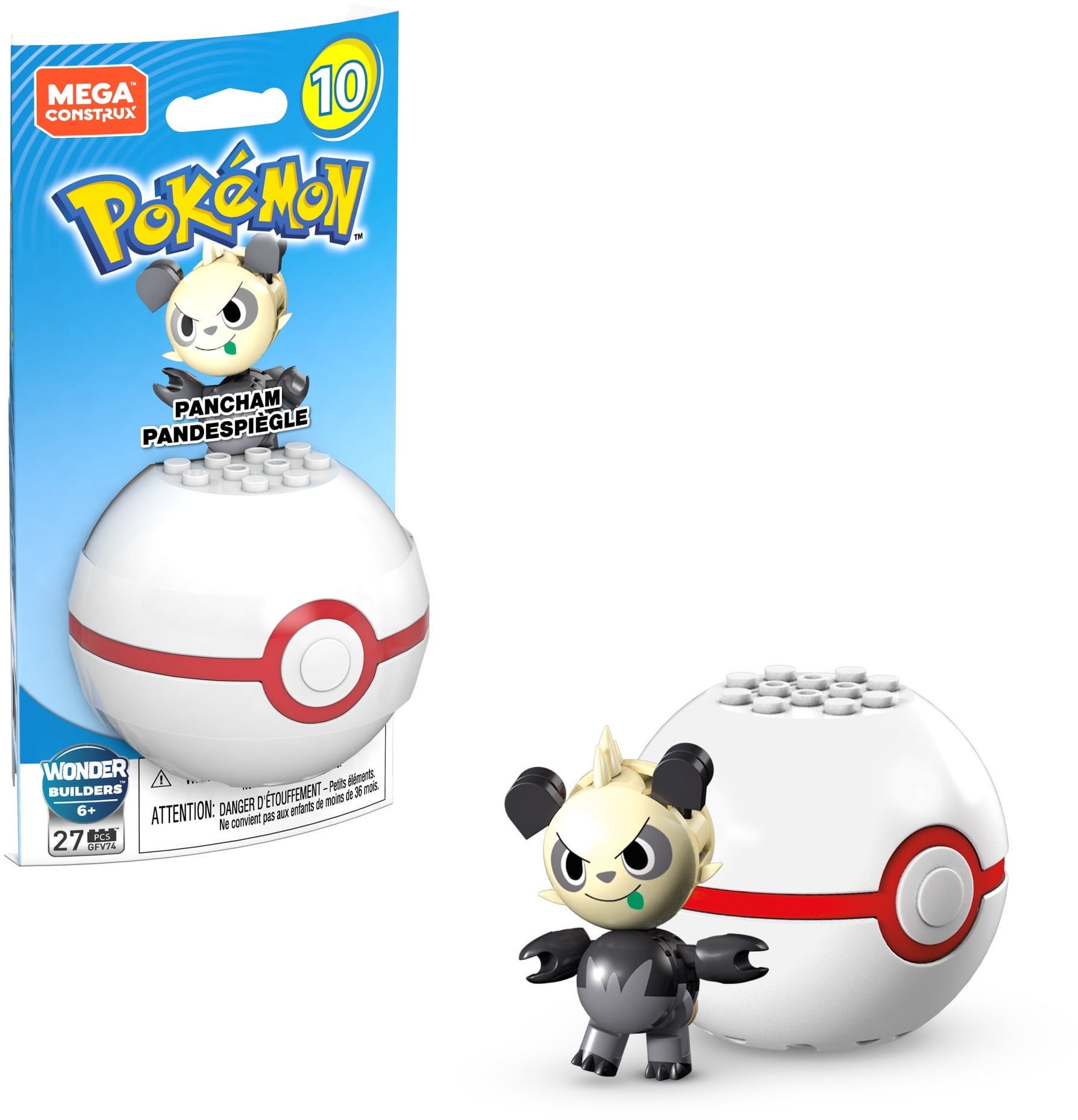 Mega Construx Pokemon Pancham Construction Set with character figures ...