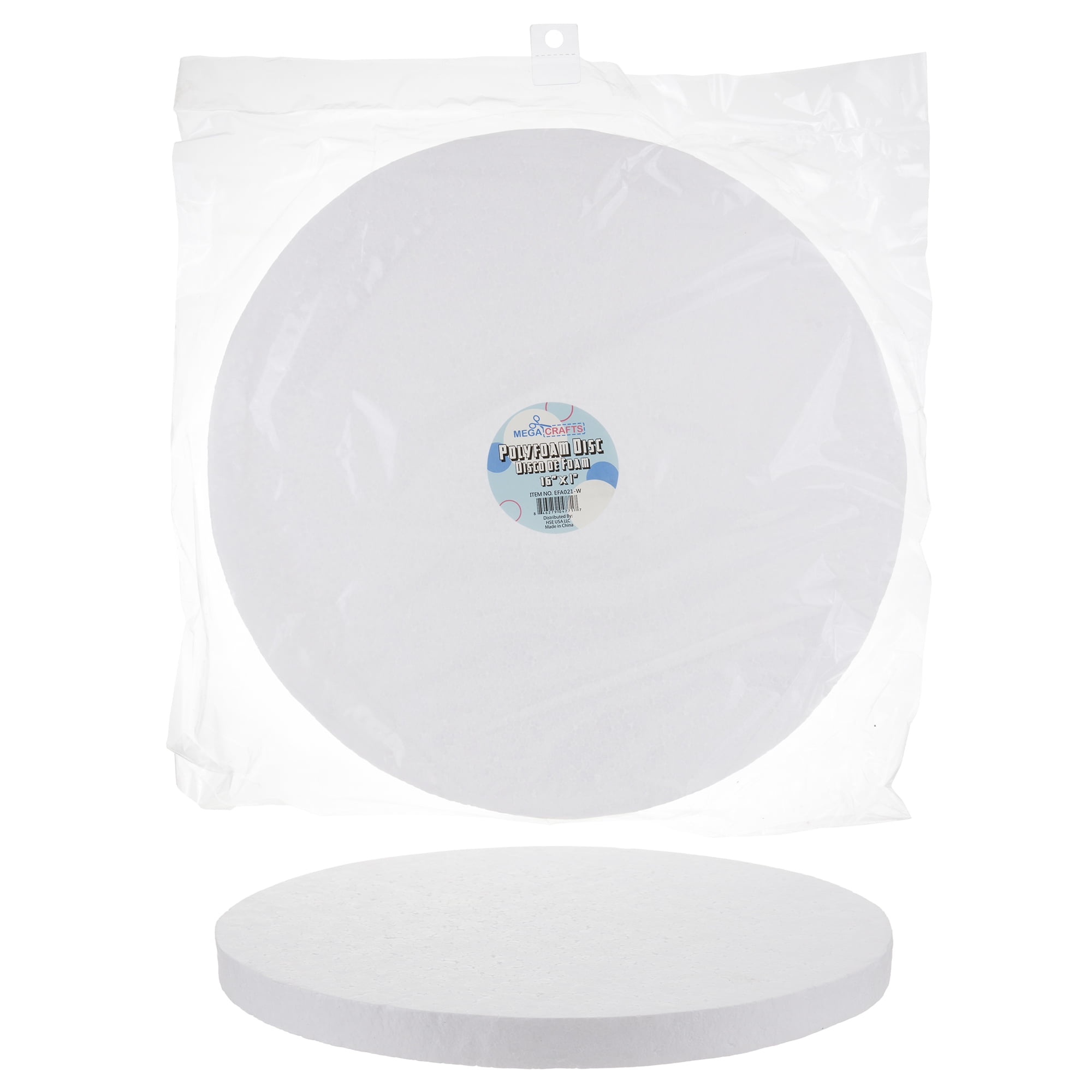 Mega Crafts - 1 Pcs Poly Craft Foam 16'' Inch Disc | Durable, Solid ...