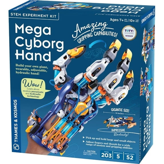 Mega Cyborg Hand STEM Experiment Kit | Build Your Own GIANT Hydraulic ...
