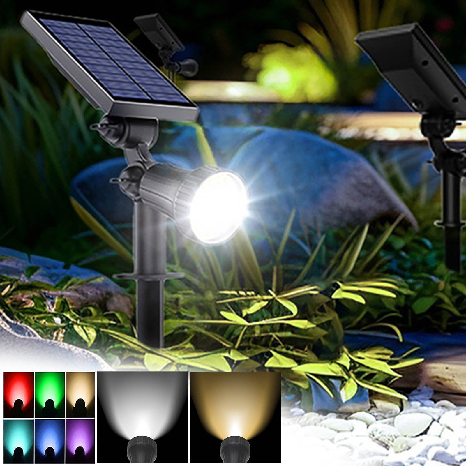 Mega Discount, Solar-Powered Outdoor Spotlights, Ultra-Bright Garden ...