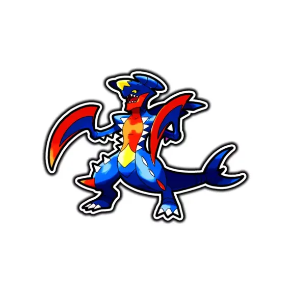 Mega Garchomp Waterproof Sticker Phone Decal Water Bottle Stickers Car ...