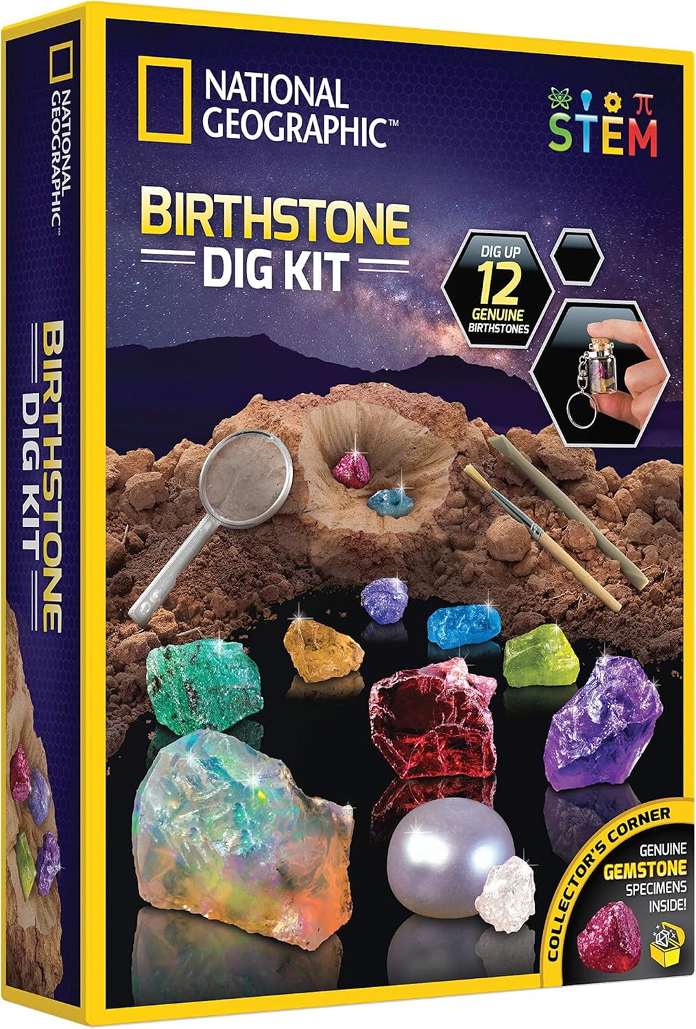Mega Gemstone Dig Kit - Dig 15 Real Gem and Crystals, Kids Science Kit ...
