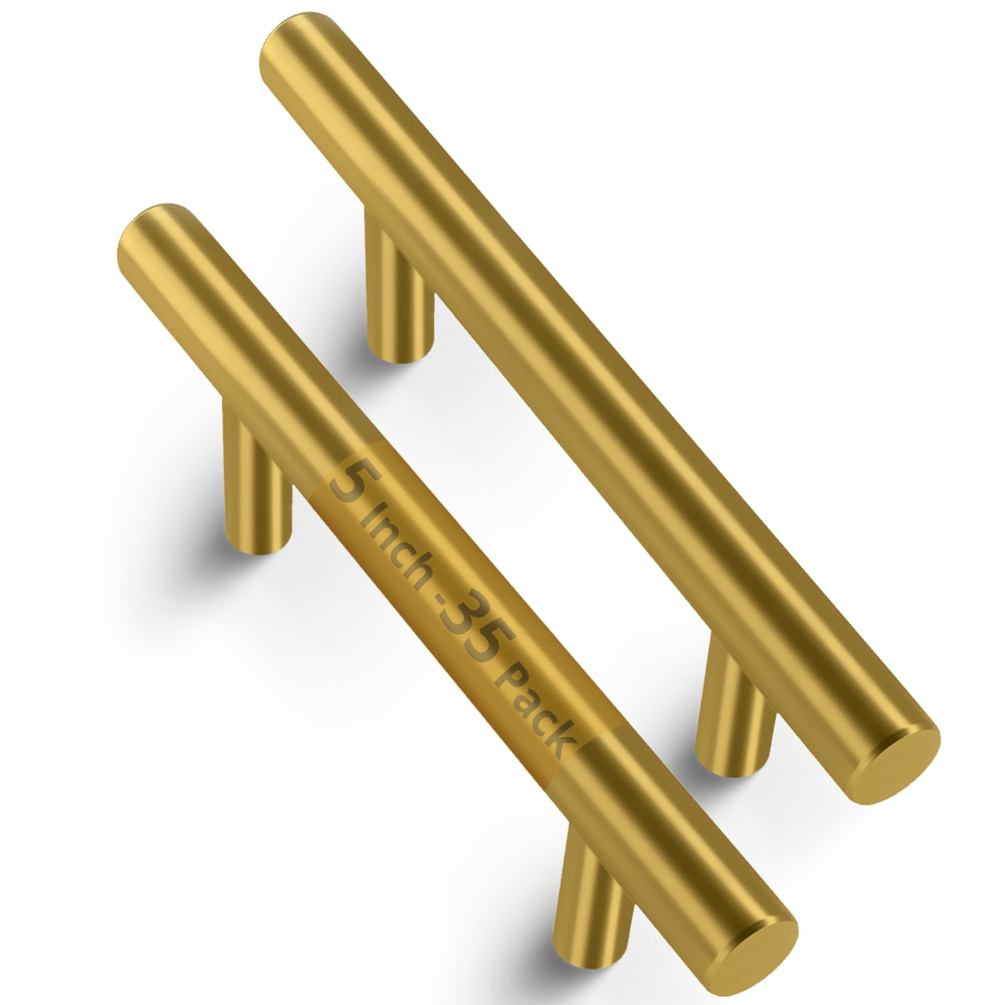 Mega Handles 35 Pack I Cabinet Pulls 5 Inch, Stainless Steel Cabinet ...