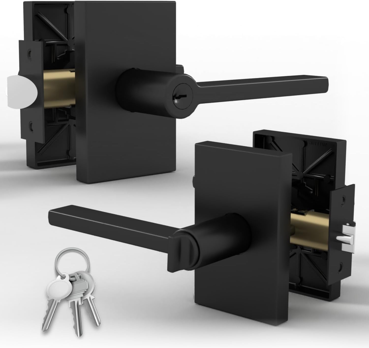 Mega Handles | Glamor Entry Door Lever | Matte Black - Walmart.com
