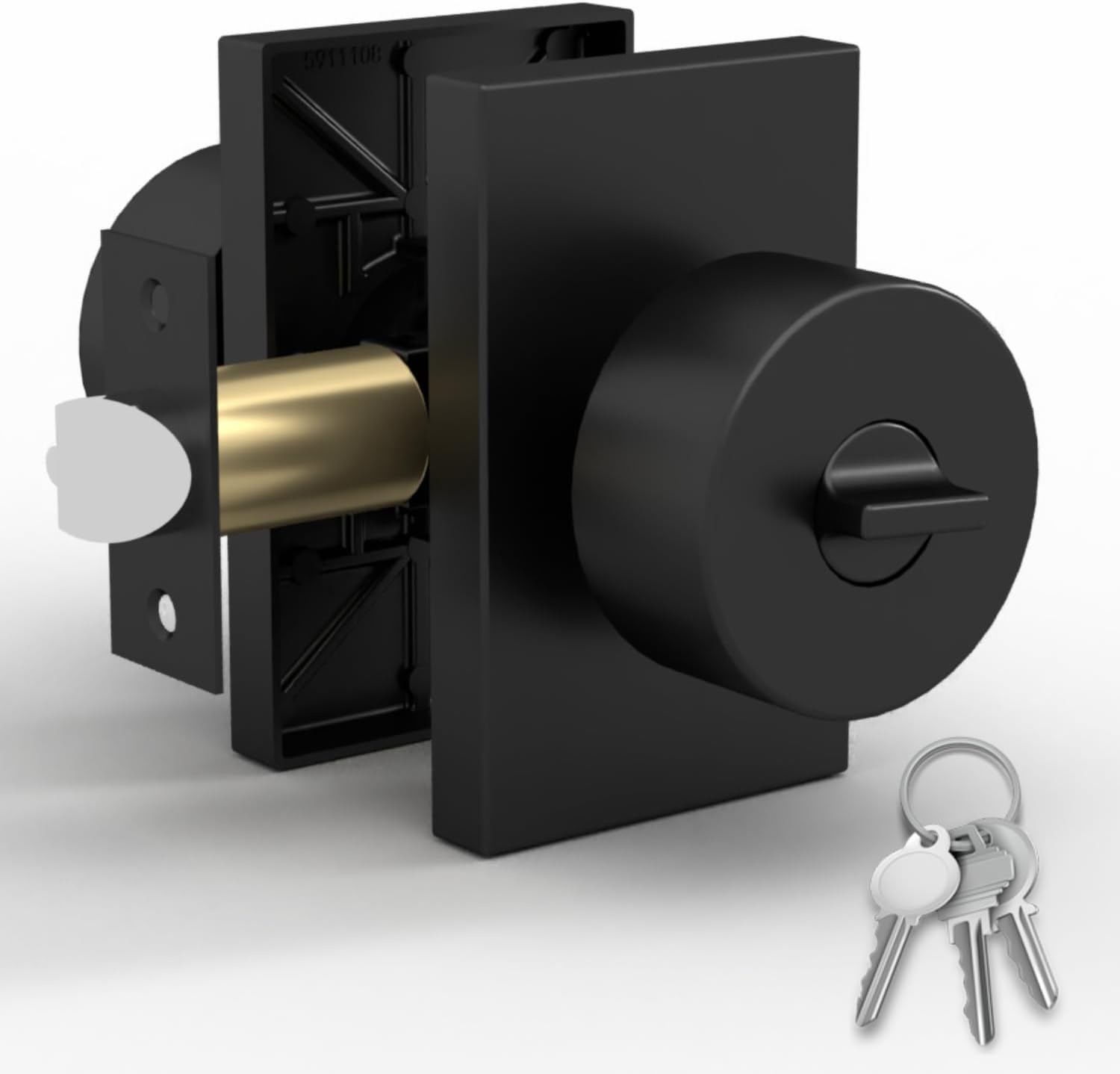 Mega Handles | Laura Entry Knob | Matte Black - Walmart.com