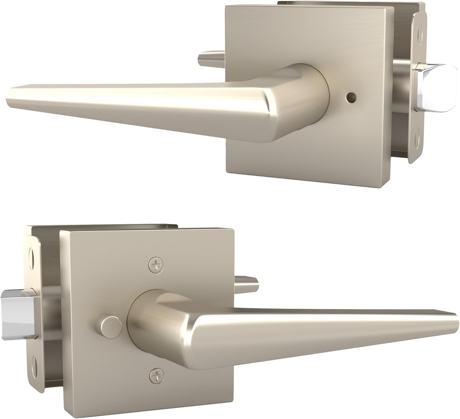 Mega Handles | Schein Privacy Lever | Satin Nickel - Walmart.com