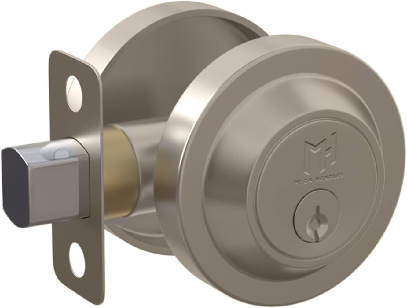 Mega Handles | Ronn Round Entry Deadbolt | Satin Nickel - Walmart.com