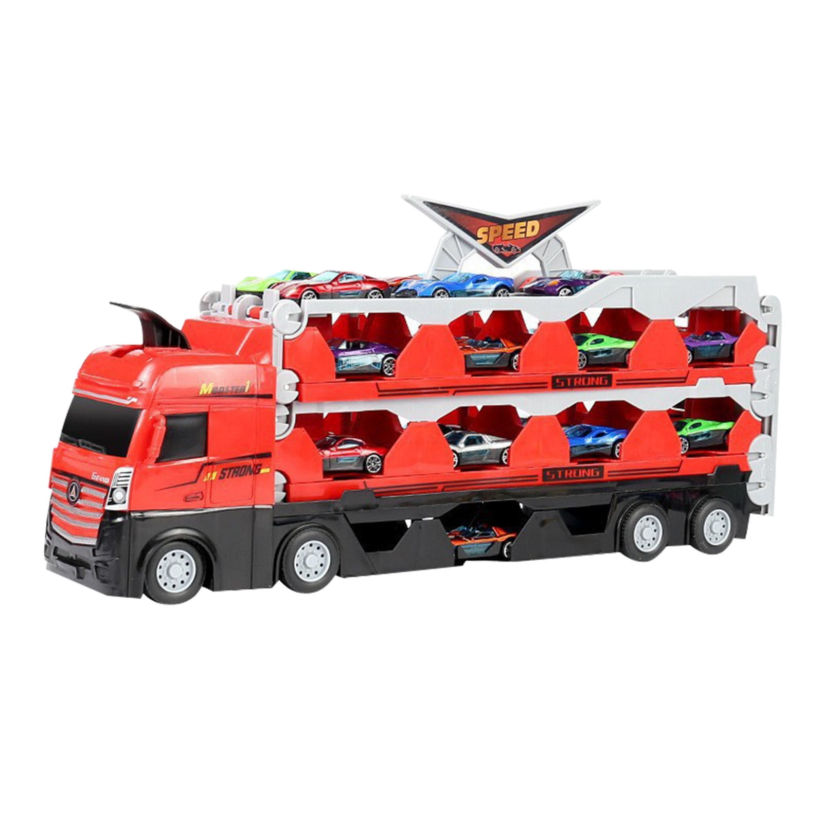 Mega Hauler Truck with Ejection Race Track Oversized Truck Deformation ...