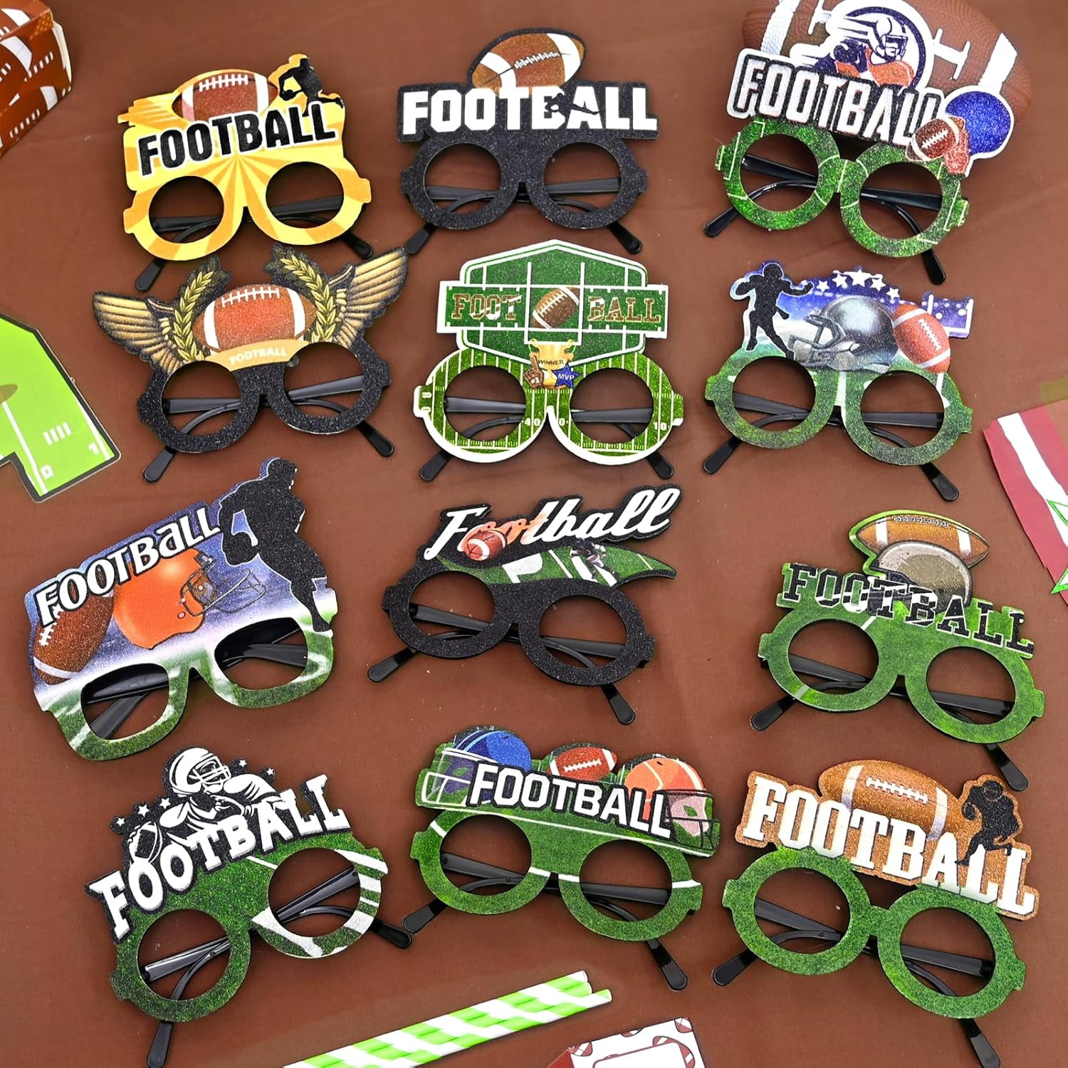 Mega-L 12 Pcs Football Eyeglasses, American Football 2026 Party ...