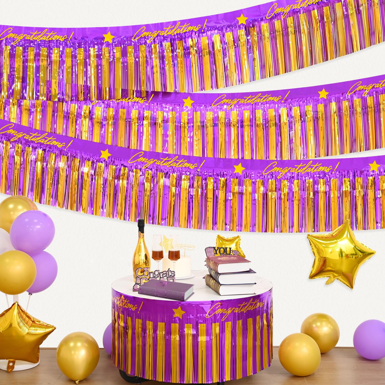 Mega-L Graduation BannersTRDN Party Decorations, Purple Gold Class of ...